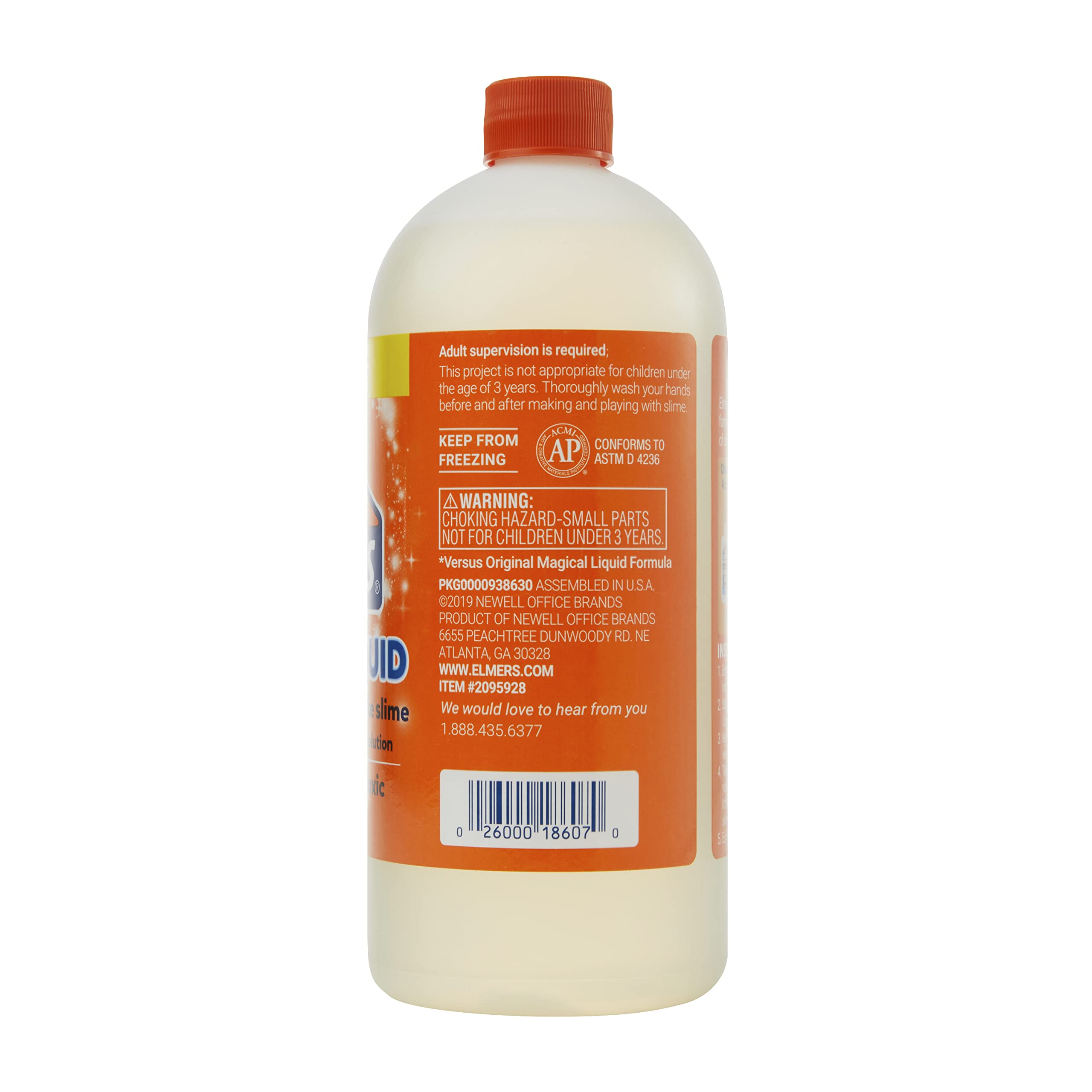 Elmer's Slime Activator Magical Liquid Slime Activator Solution, Updated Formula for Twice as Much Slime, (1 Quart)