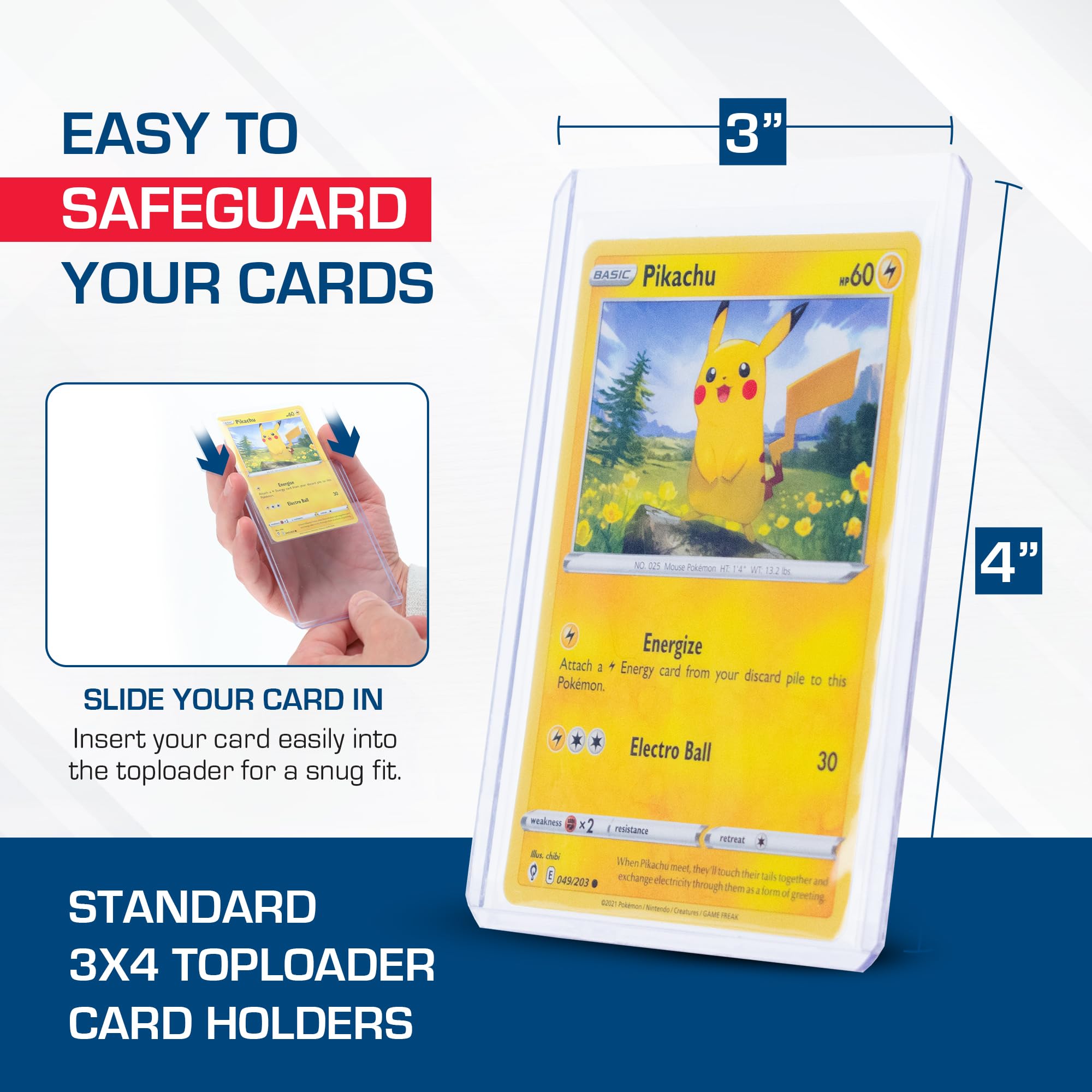 BCW 1-TLCH-100 3X4 Topload Card Holder - Standard