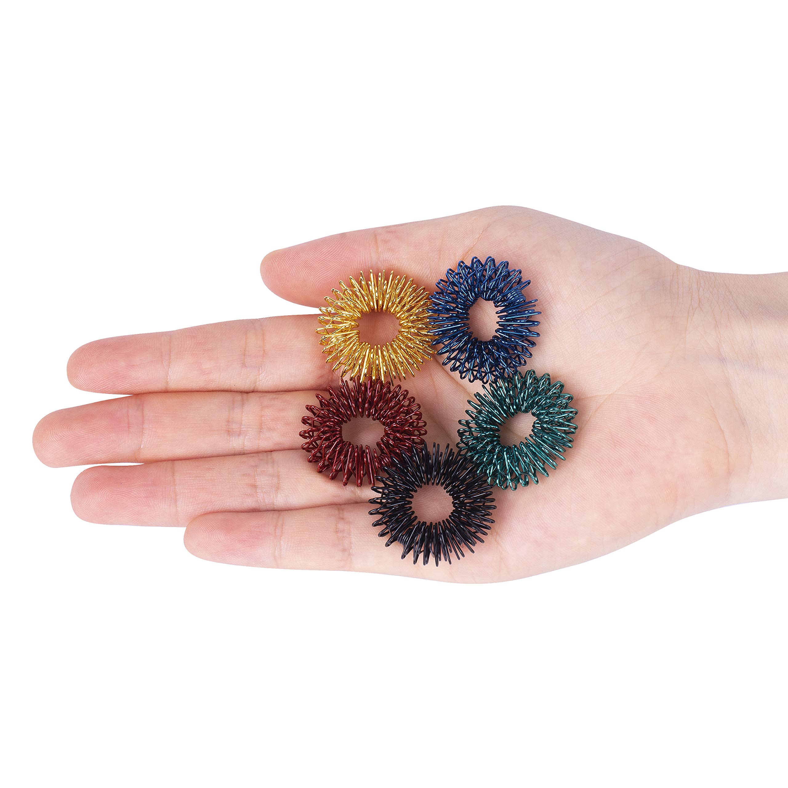 Mr. Pen- Spiky Sensory Rings, 10 Pack, Stress Relief Fidget Sensory Toys, Fidget Rings, Fidget Ring for Anxiety, Stress Relief Rings, Massager for Fidget ADHD Autism, Silent Stress Reducer Ring