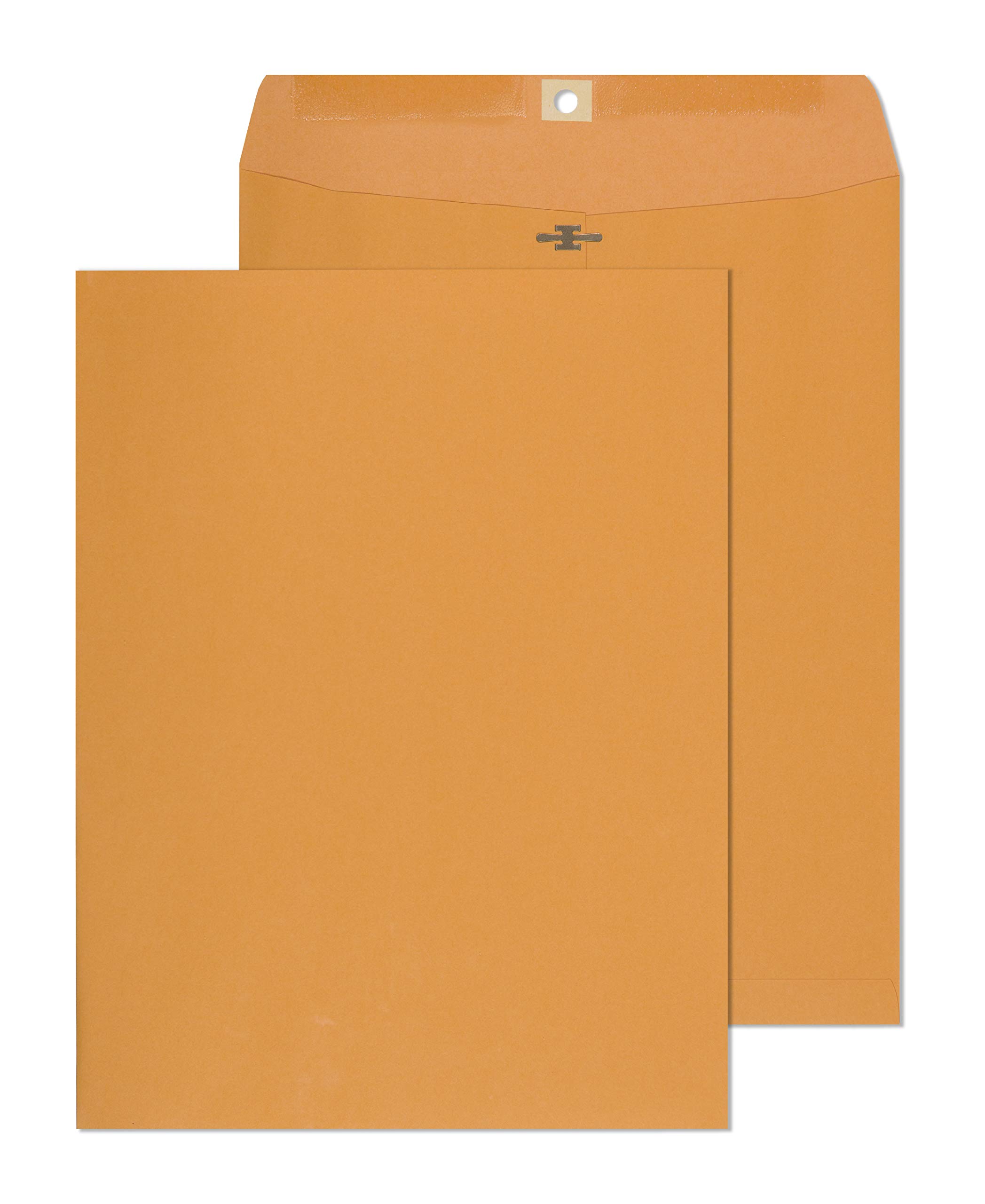 Clasp Envelopes - 10x13 Inch Brown Kraft Catalog Envelopes with Clasp Closure & Gummed Seal – 28lb Heavyweight Paper Envelopes for Home, Office, Business, Legal or School 15 Pack 10x13, Brown Kraft