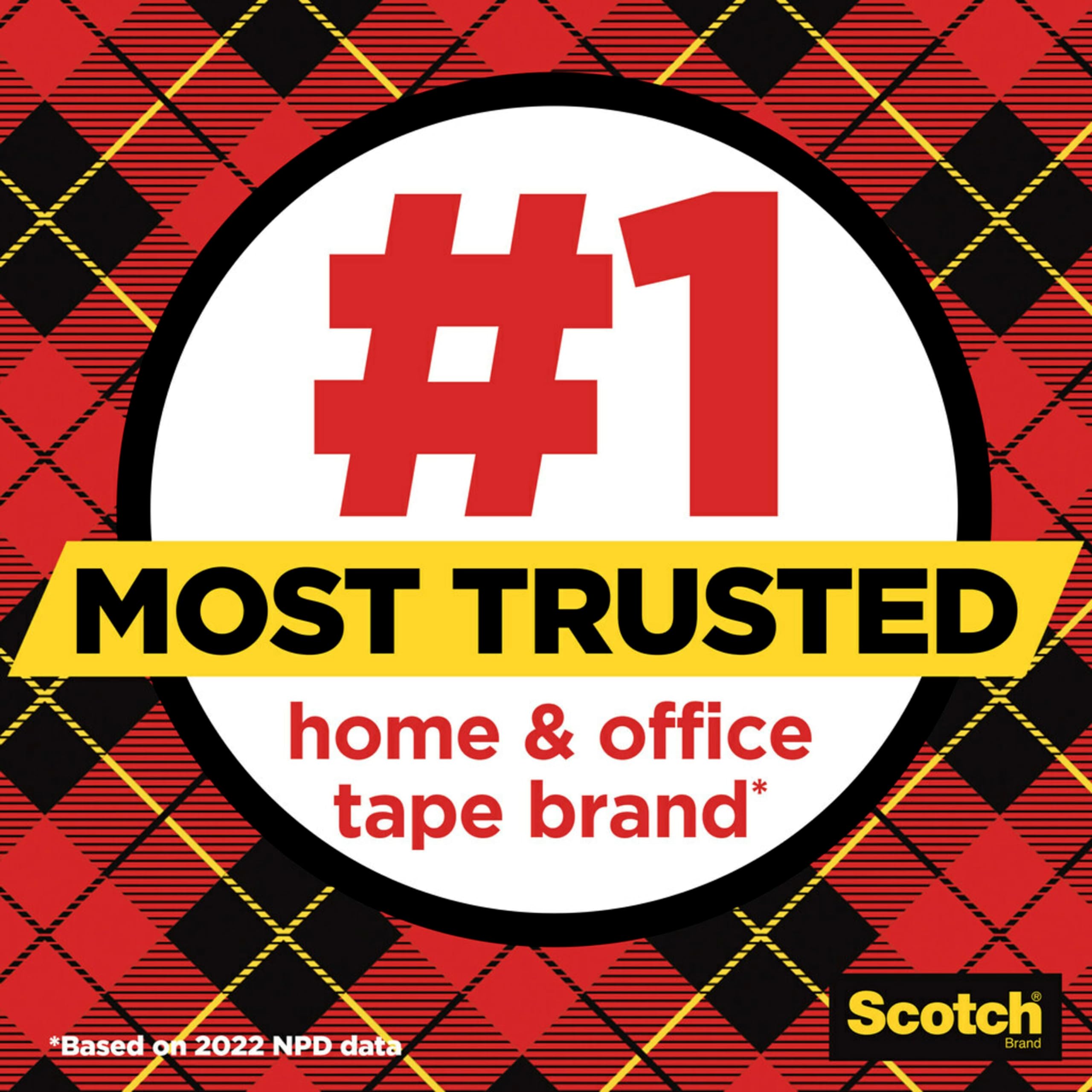 Scotch Super-Hold Tape, 4 Rolls, Transparent Finish, 50% More Adhesive, Trusted Favorite, 3/4 x 650 Inches, Dispensered (4198)