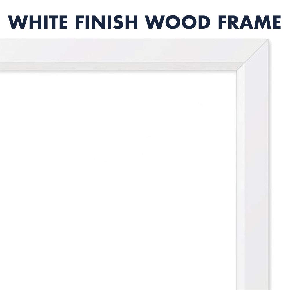 Quartet Magnetic Whiteboard, 17" x 23" Small White Board for Wall, Dry Erase Board for Kids, Perfect for Home Office & Home School Supplies, Dry Erase Marker, Magnets, White Frame (MDW1723W-AZS)