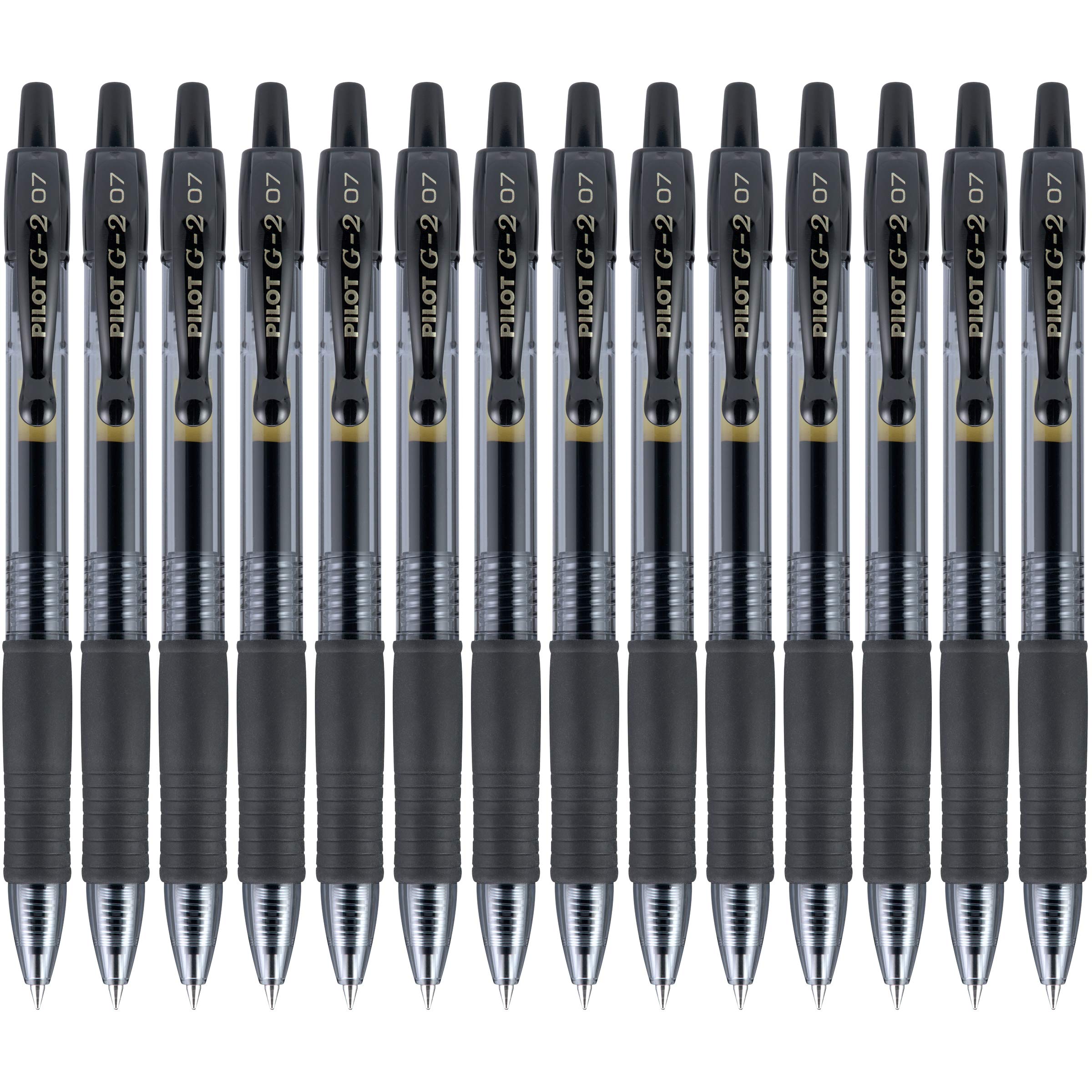 PILOT G2 Premium Refillable and Retractable Rolling Ball Gel Pens, Fine Point, Black Ink, 14-Pack (15358)