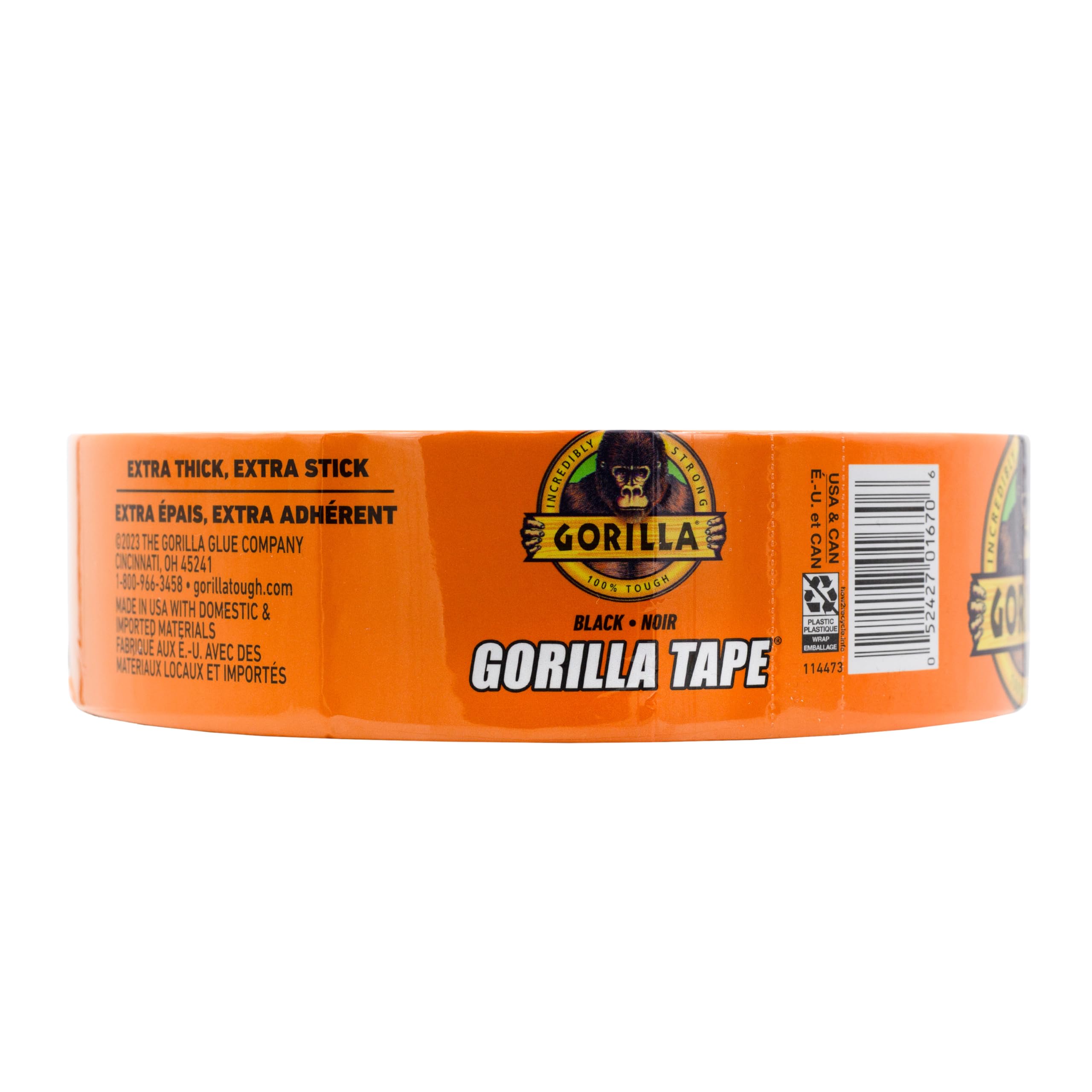 Gorilla Duct Tape, 1.88" x 50yd, Black