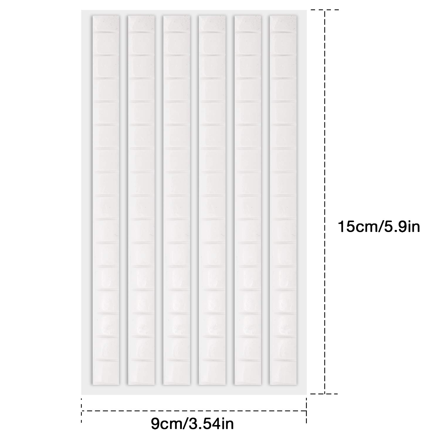 AIEX Adhesive Poster Tacky Putty Sticky Non-Toxic Mounting Putty Reusable & Removable Wall Safe Tack Putty for Hanging Pictures and Museum, Art Photography (96Pcs, White)