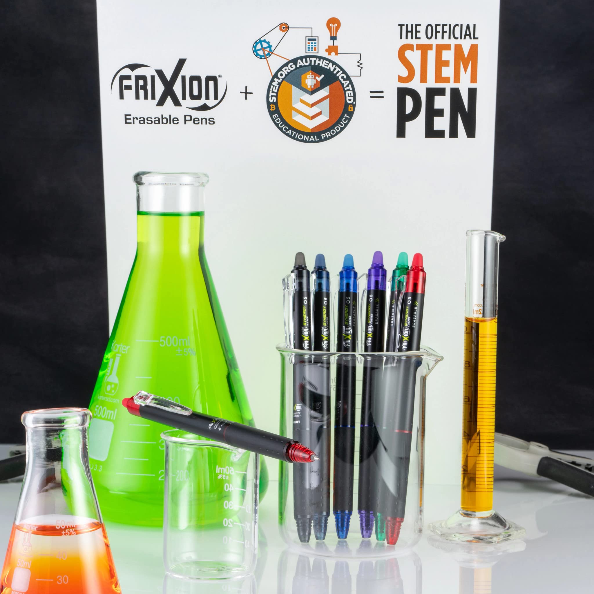 PILOT Pen 17478 FriXion Synergy Clicker Erasable, Refillable & Retractable Gel Ink Pens, Extra Fine Point, Assorted Ink Colors, 7-Pack
