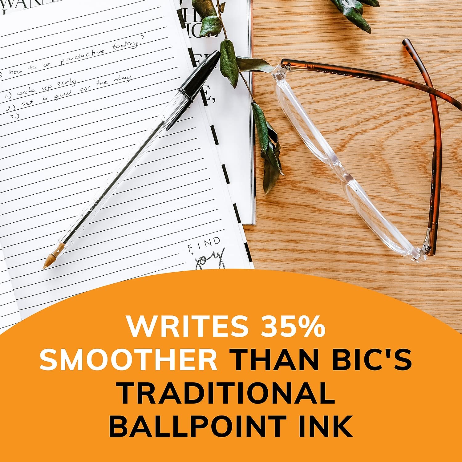 BIC Cristal Xtra Smooth Ballpoint Pen, Medium Point (1.0mm), Black, 12-Count