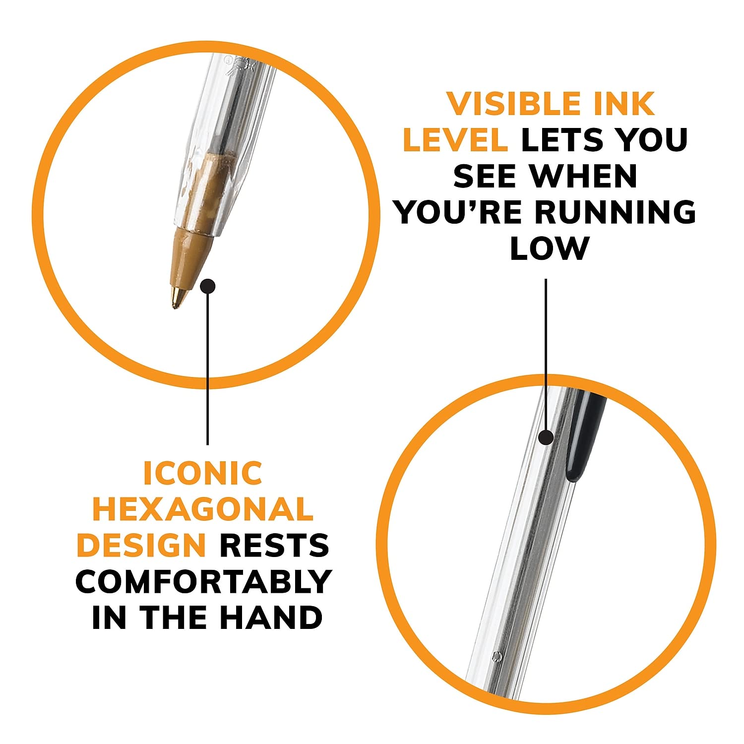 BIC Cristal Xtra Smooth Ballpoint Pen, Medium Point (1.0mm), Black, 12-Count