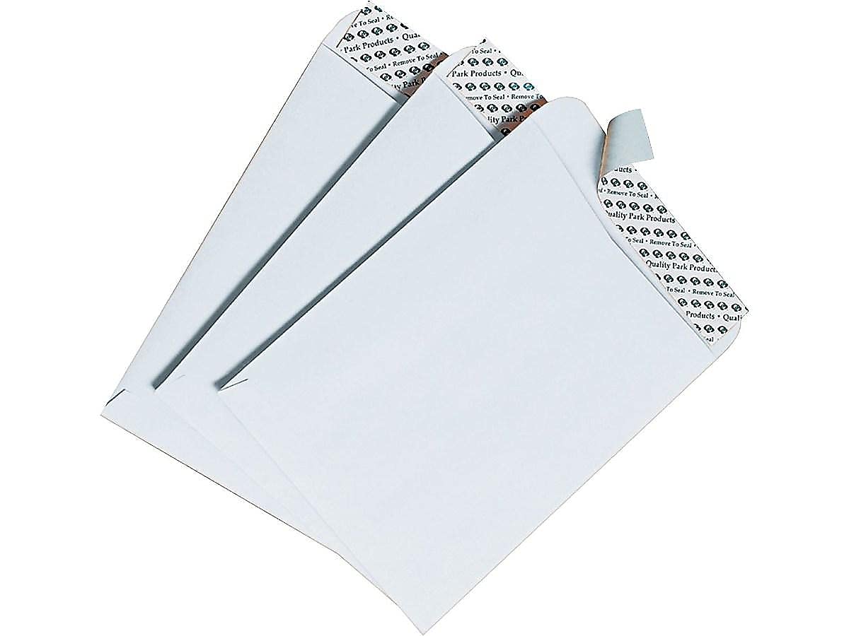 Quality Park 6 x 9 Catalog Envelopes with Self Seal Closure, for Mailing, Storage and Organizing, 28 lb. White Wove, 100 per Box (QUA44182)