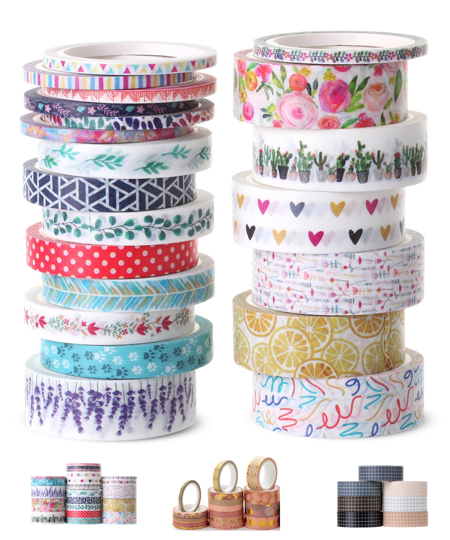 Mr. Pen- Washi Tape Set, 21 Rolls, Floral Washi Tape, Washi Tape, Bullet Journal Supplies, Decorative Tape, Cute Washi Tape, Washi Tape for Bible Journaling, Cute Tape, Bible Journaling Supplies