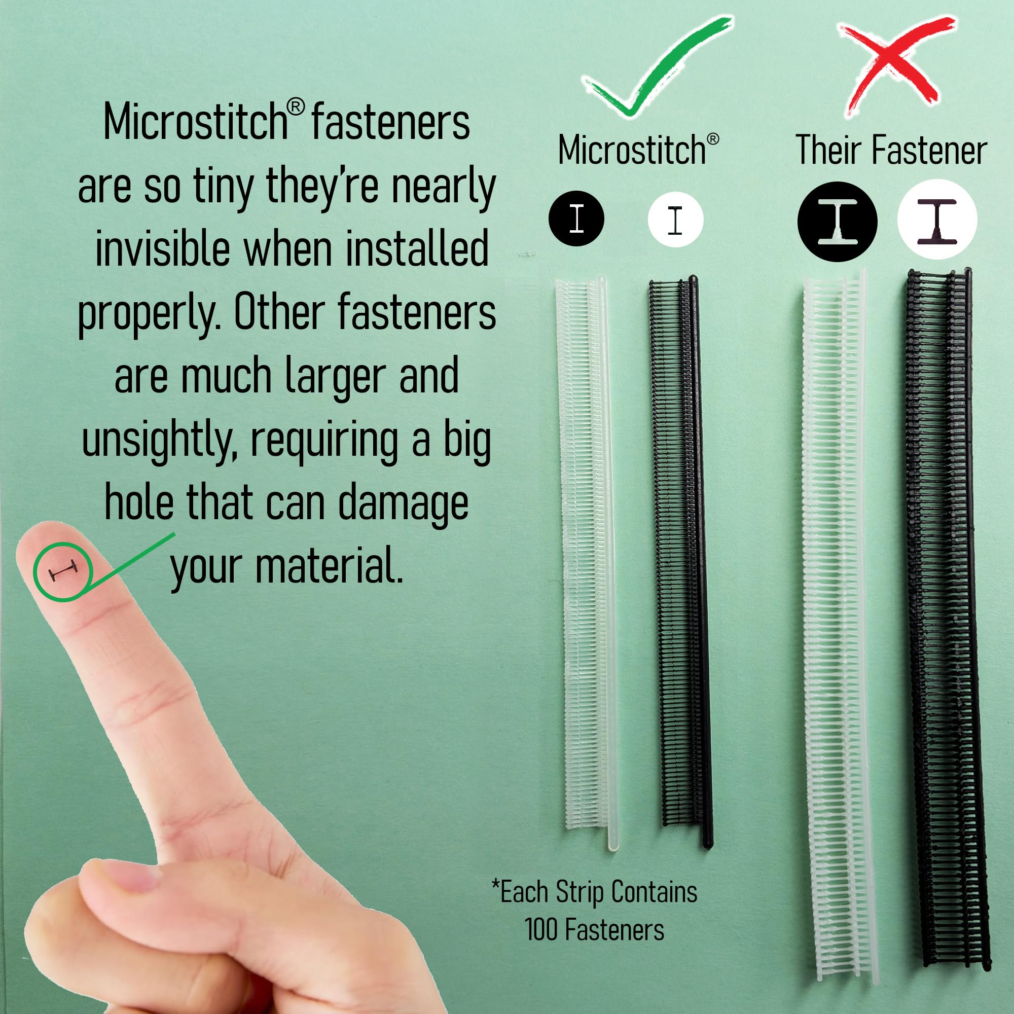 MicroStitch Tagging Gun Kit β Includes 1 Needle, 540 Black Fasteners & 540 White Fasteners (Starter Kit)