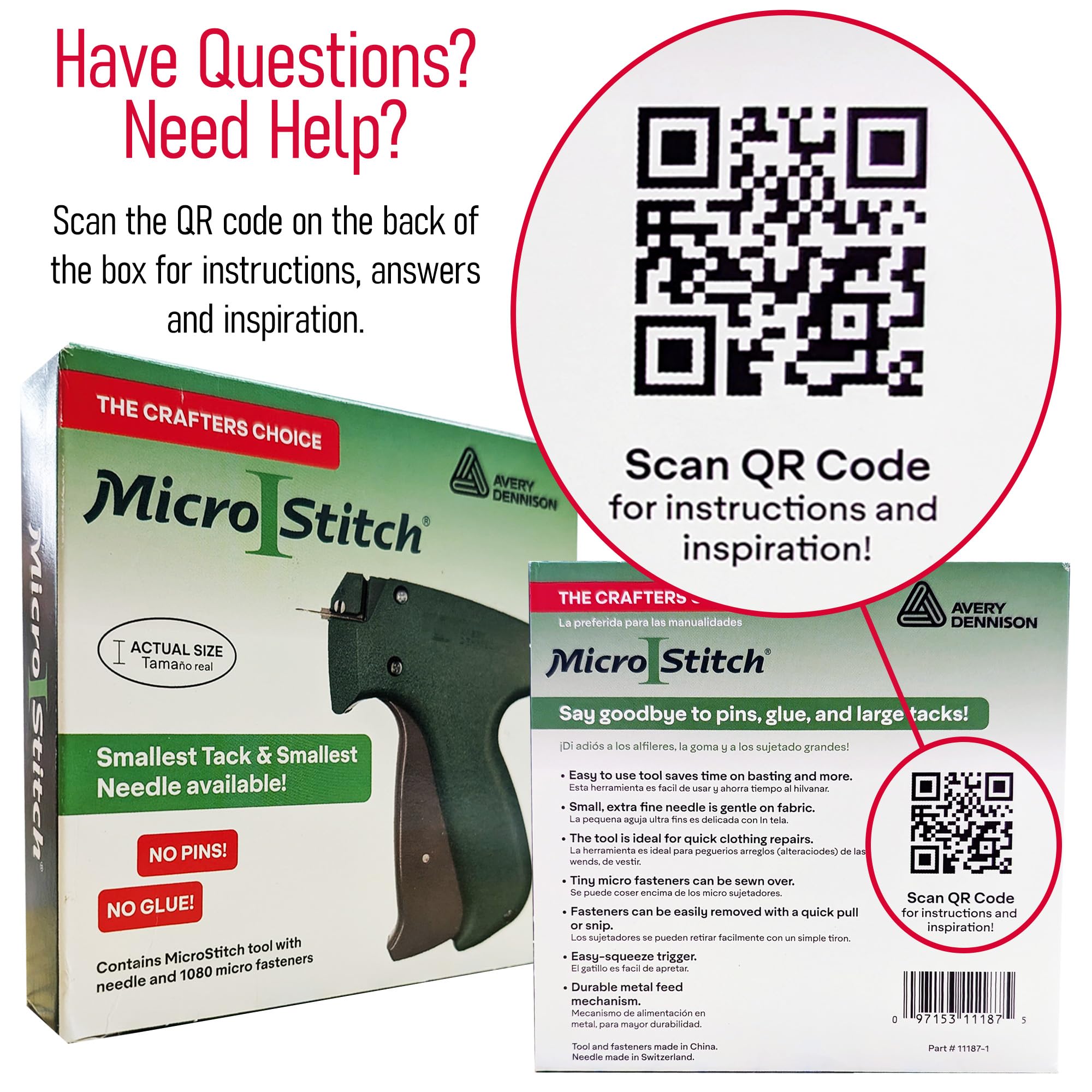MicroStitch Tagging Gun Kit β Includes 1 Needle, 540 Black Fasteners & 540 White Fasteners (Starter Kit)