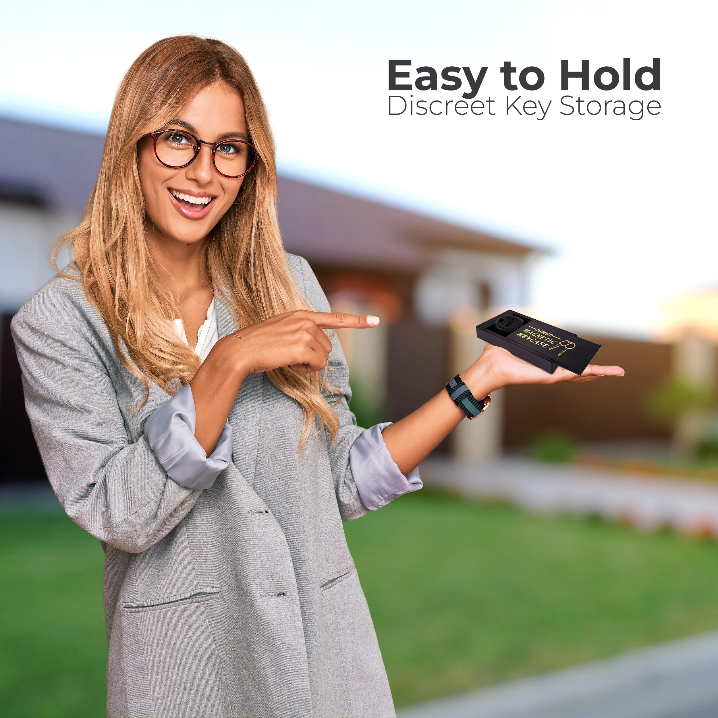 Hide A Key Magnetic Key Holder Under Car - Hide A Key for Your Car So You Never Lock Out - Plastic Magnet Key Hider to Store a Spare Key for Your Home, Storage, Office, or Vehicle - 3 pack - by RamPro