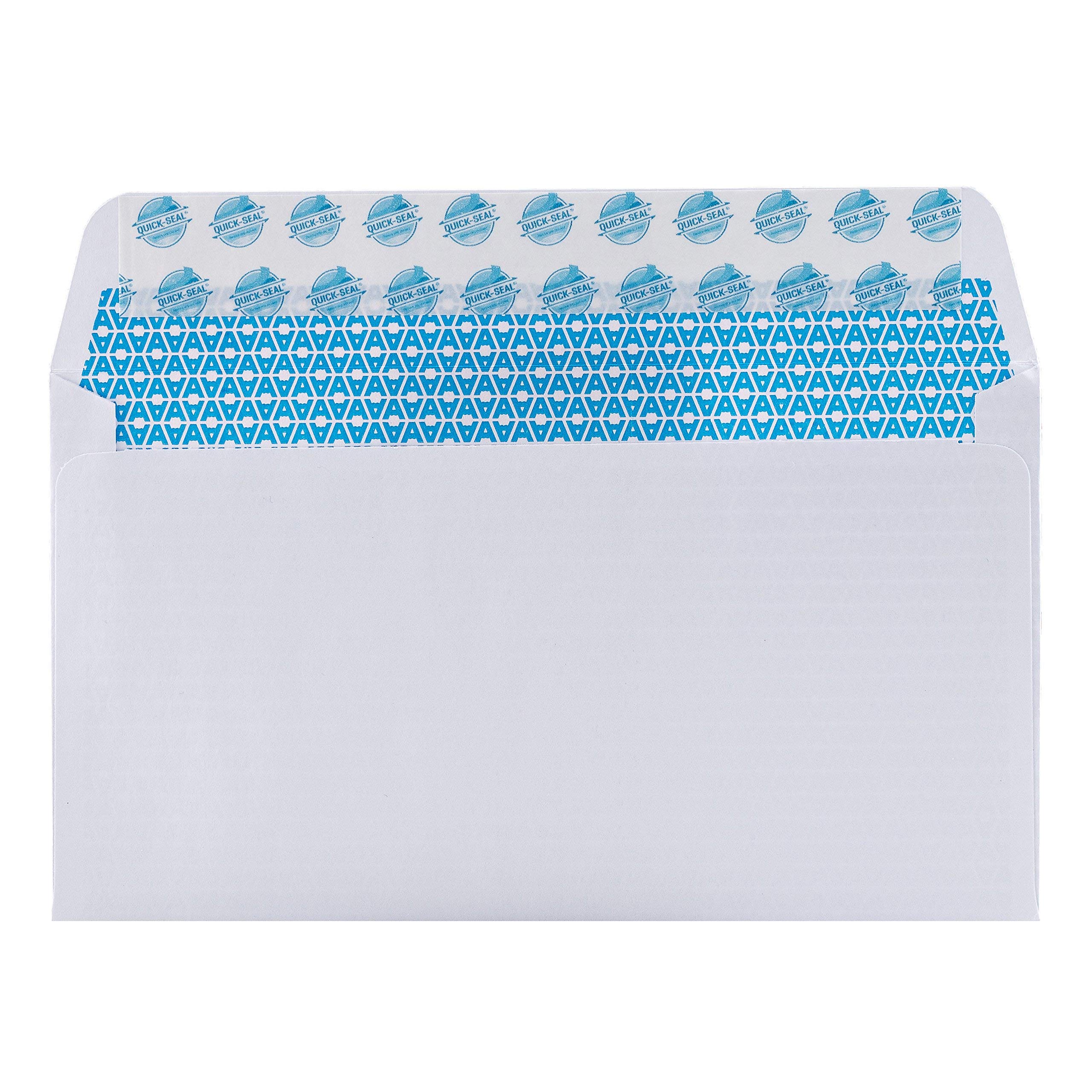 300 #6 3/4 Security Tinted Self-Seal Envelopes - No Window, EnveGuard, Size 3-5/8 X 6-1/2 Inches - White - 24 LB - 300 Count (34300)