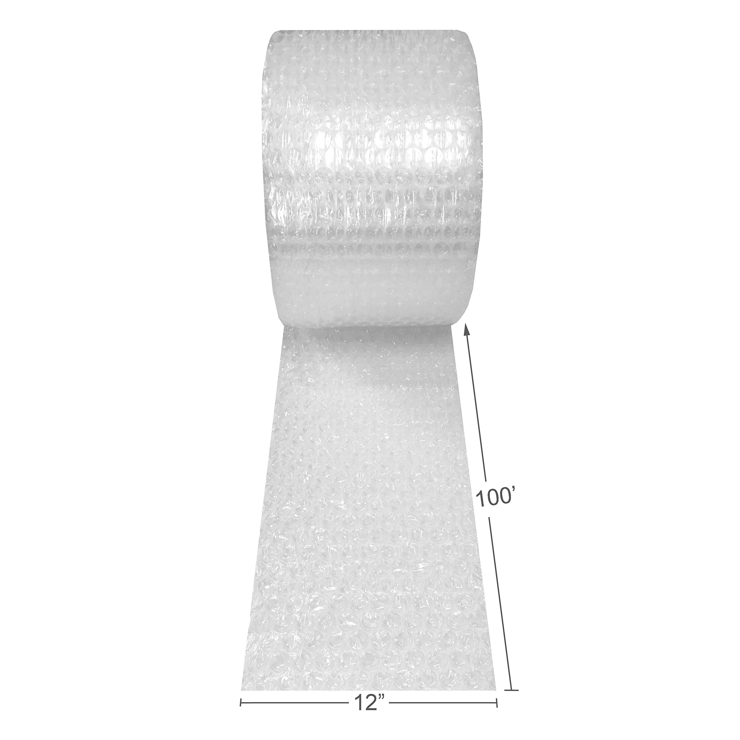 Amazon Basics Perforated Bubble Cushioning Wrap - Medium 5/16", 12-Inch x 100-Foot Long Roll