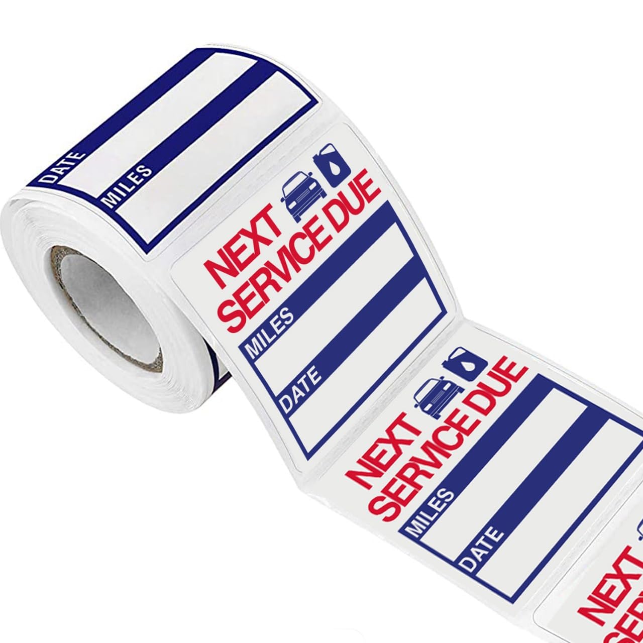 PERFORMORE 2” x 2” Oil Change Stickers, 300 Sitckers Per Roll, Auto Service Reminder Sticker Roll, Next Service Due Sticker Labels, Removable Vinyl Stickers for Cars Windows Windshield (1 Roll) (1)