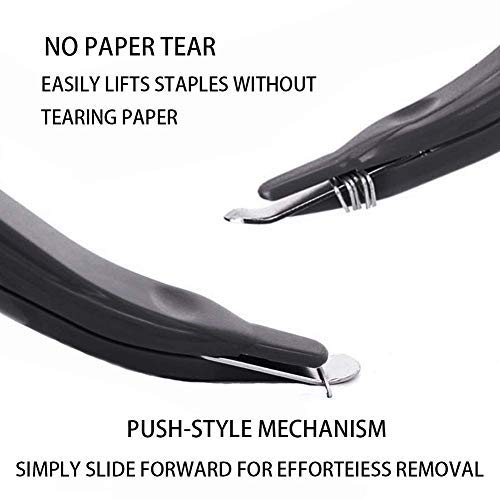 ZZTX 4 PCS Professional Magnetic Staple Remover Puller Rubberized Staples Remover Staple Removal Tool for School Office Home 4 Colors