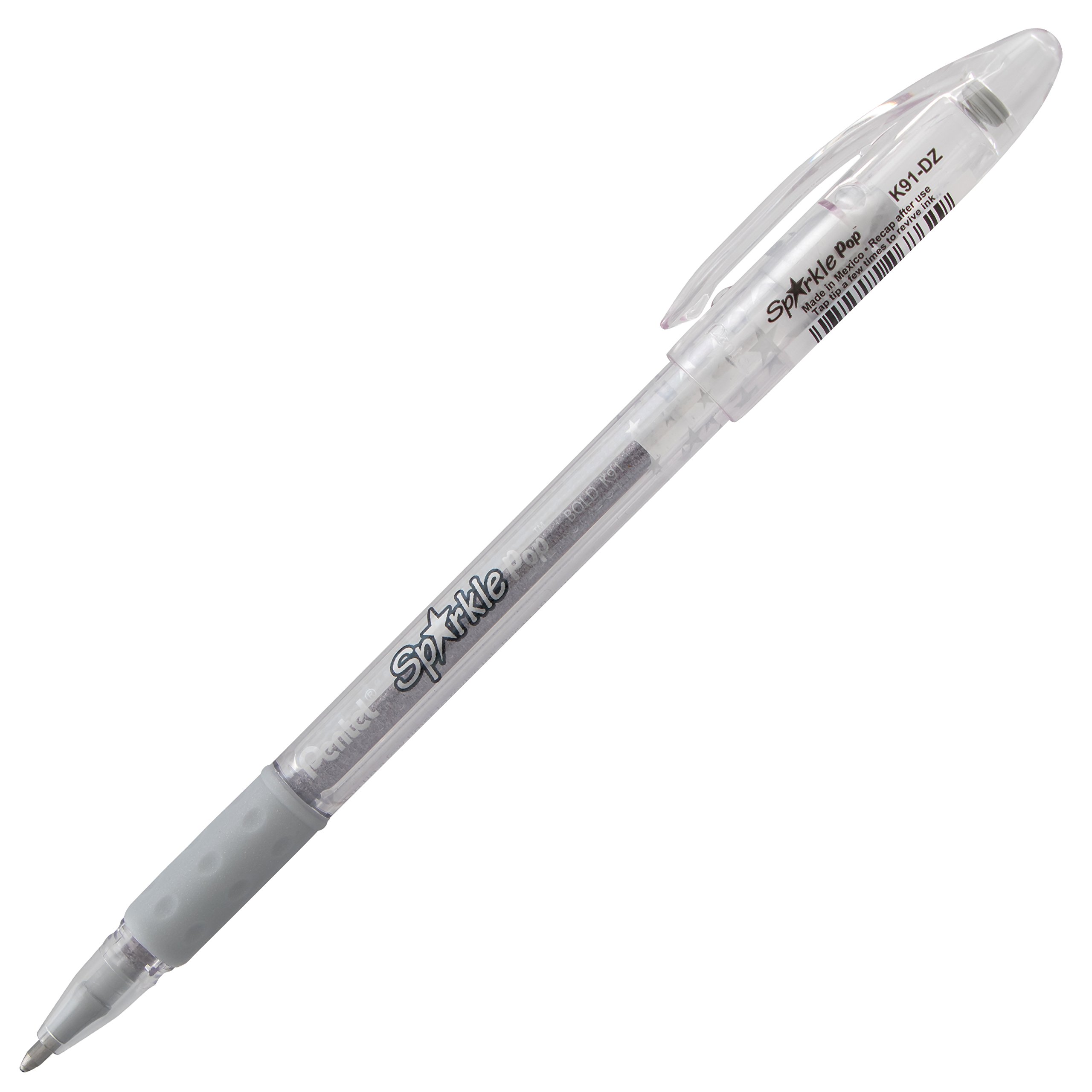Pentel Sparkle Pop Metallic Gel Pen, 1.0mm Bold Line, Assorted Colors, Pack of 8 (K91BP8M)