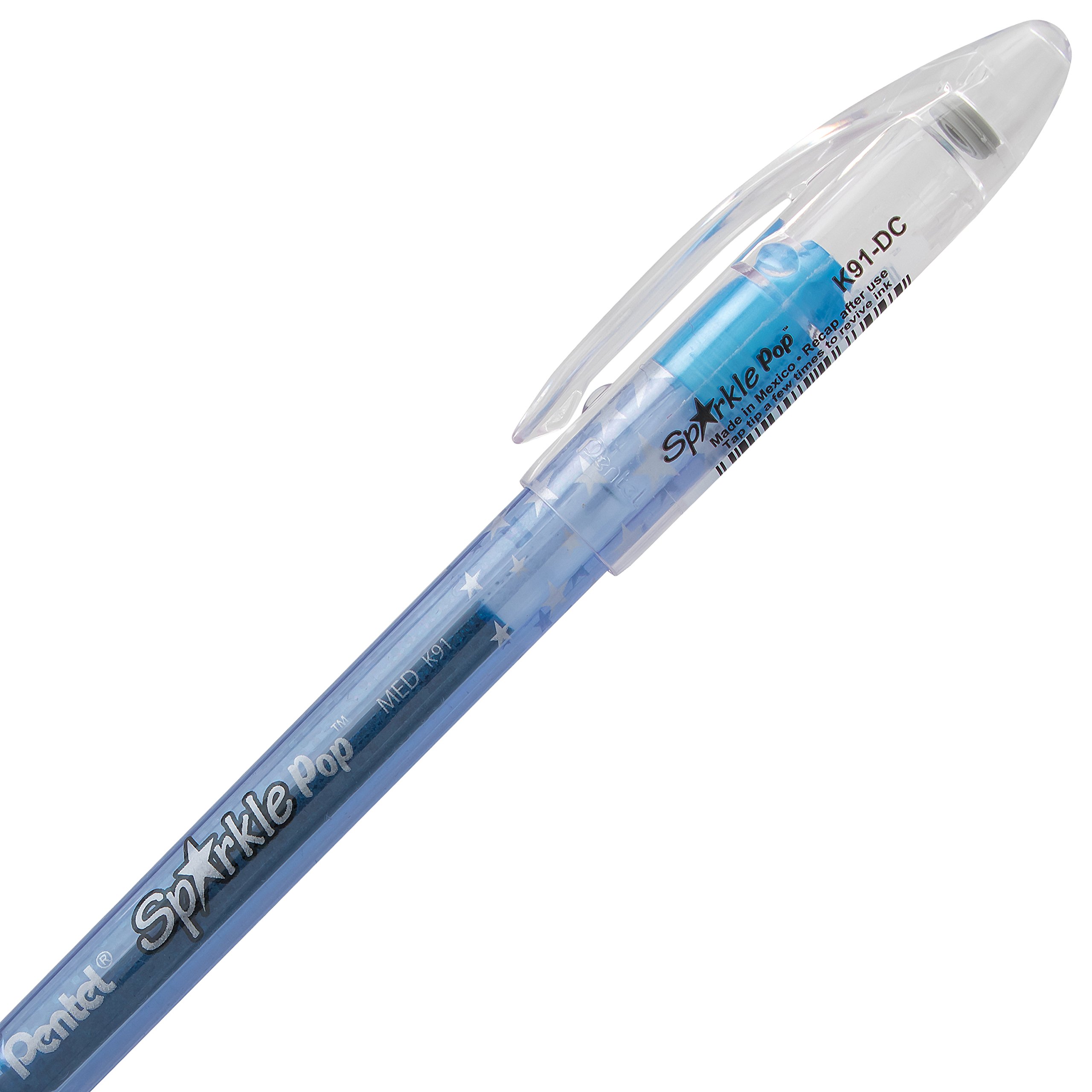 Pentel Sparkle Pop Metallic Gel Pen, 1.0mm Bold Line, Assorted Colors, Pack of 8 (K91BP8M)