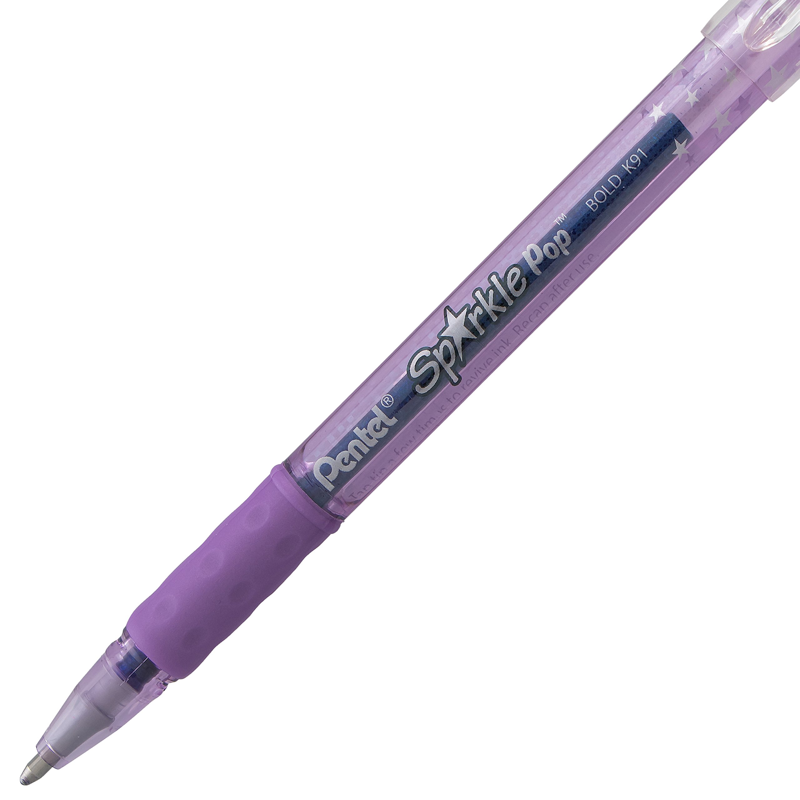 Pentel Sparkle Pop Metallic Gel Pen, 1.0mm Bold Line, Assorted Colors, Pack of 8 (K91BP8M)