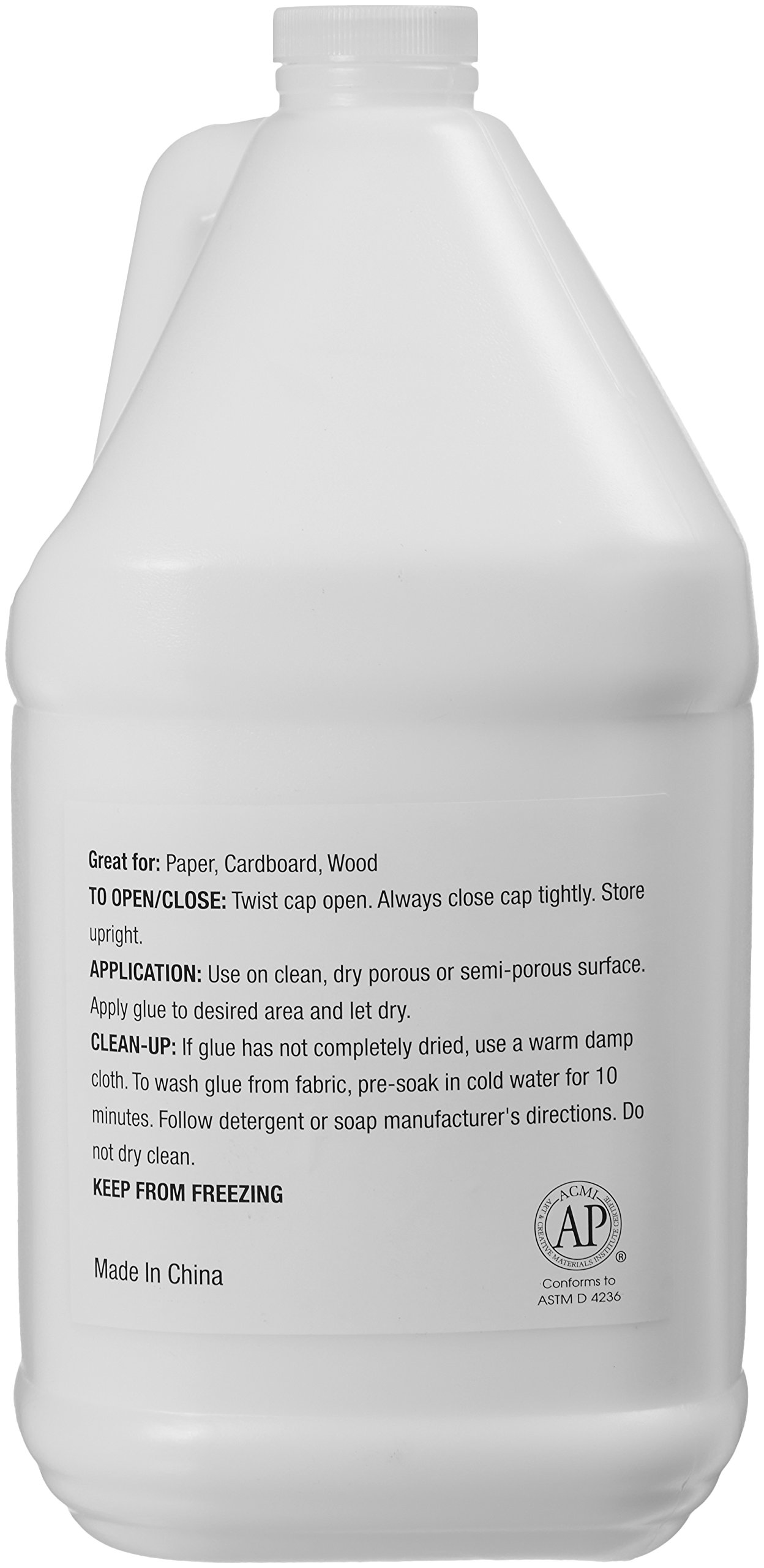 Amazon Basics All Purpose Washable School White Liquid Glue - Great for Making Slime, 1 Gallon Bottle