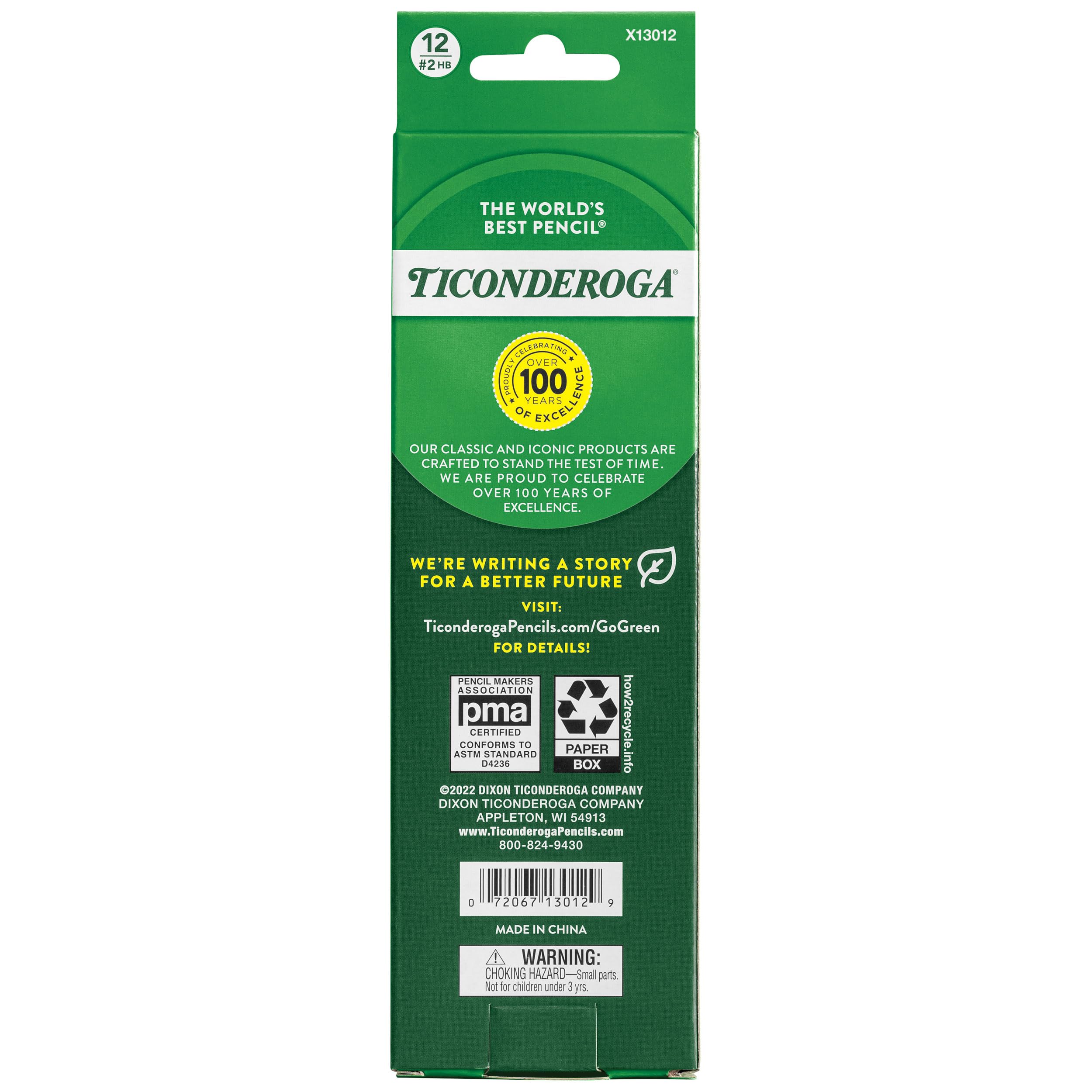 Ticonderoga My First Tri-Write Wood-Cased Pencils, Neon Colors, 12 Count (X13012)