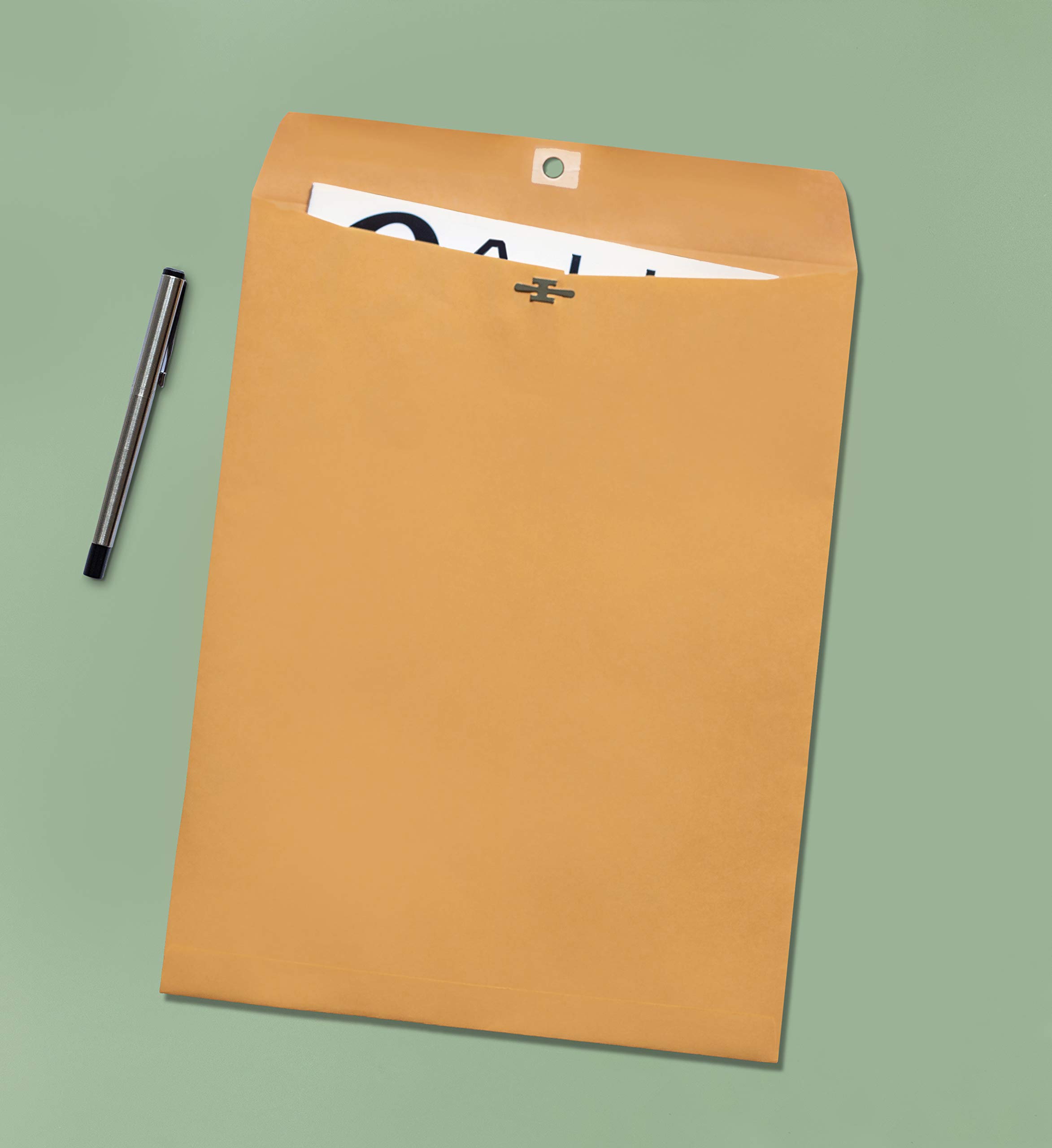Clasp Envelopes – 10x13 Inch Brown Kraft Catalog Envelopes - 30 Pack - with Clasp Closure & Gummed Seal – 28lb Heavyweight Paper Envelopes for Home, Office, Business, Legal or School.