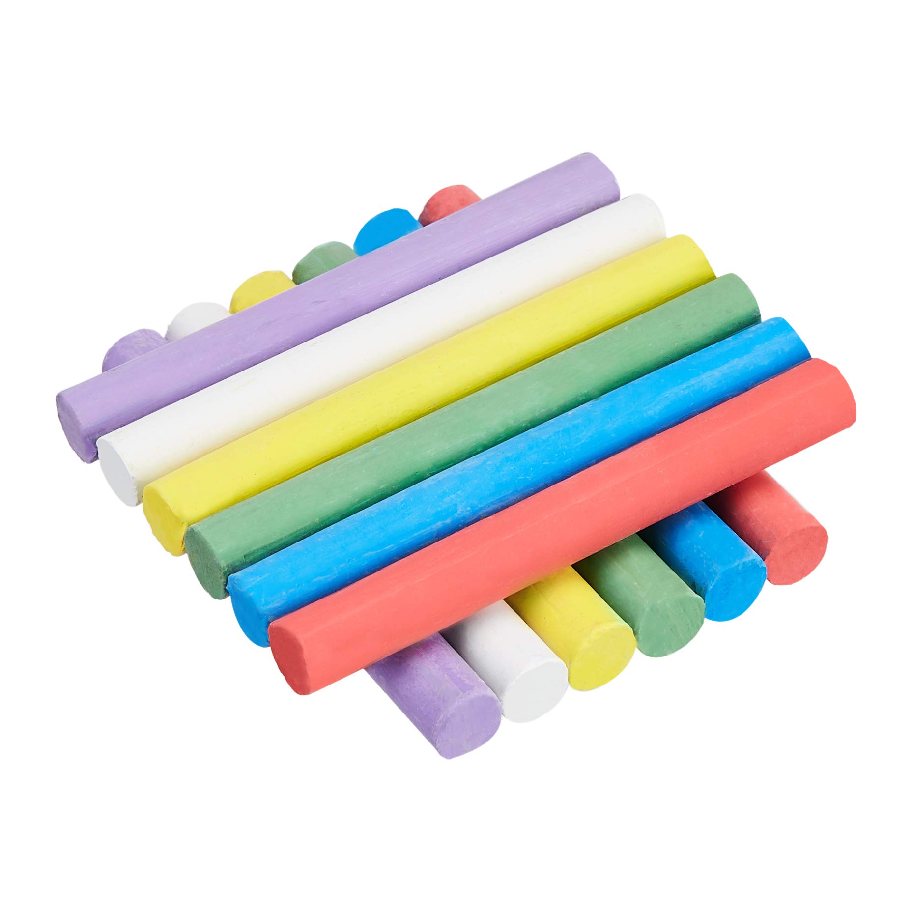 Amazon Basics Dustless Chalk with Eraser, Assorted, 24 Pack