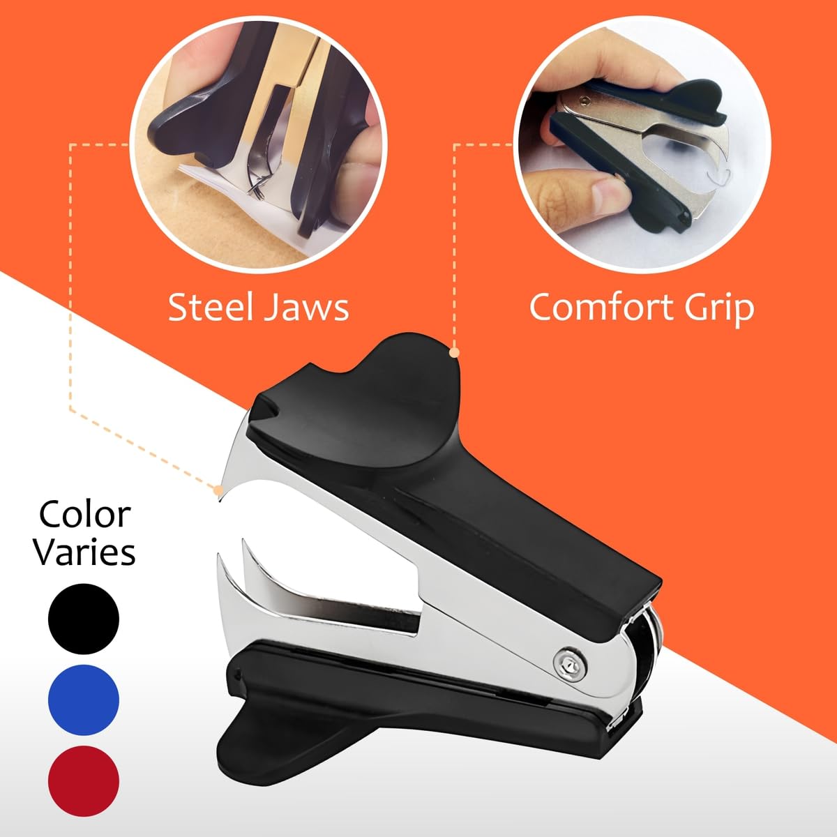 Staple Remover 2 Pack Staple Puller Pinch Jaw Style Staple Remover Tool, Stapler Removers