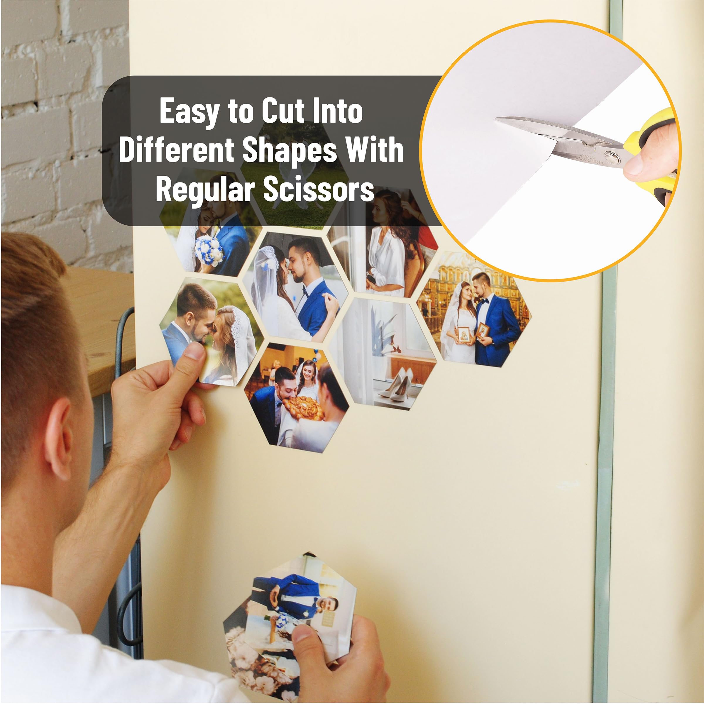 Mr. Pen- Adhesive Magnetic Sheets, 8" x 10", 4 Pack, Magnetic Sheet, Magnetic Paper, Magnet Paper Sheets, Magnetic Sheets with Adhesive Backing, Flexible Magnetic Sheet, Photo Magnets, Magnet Sheet