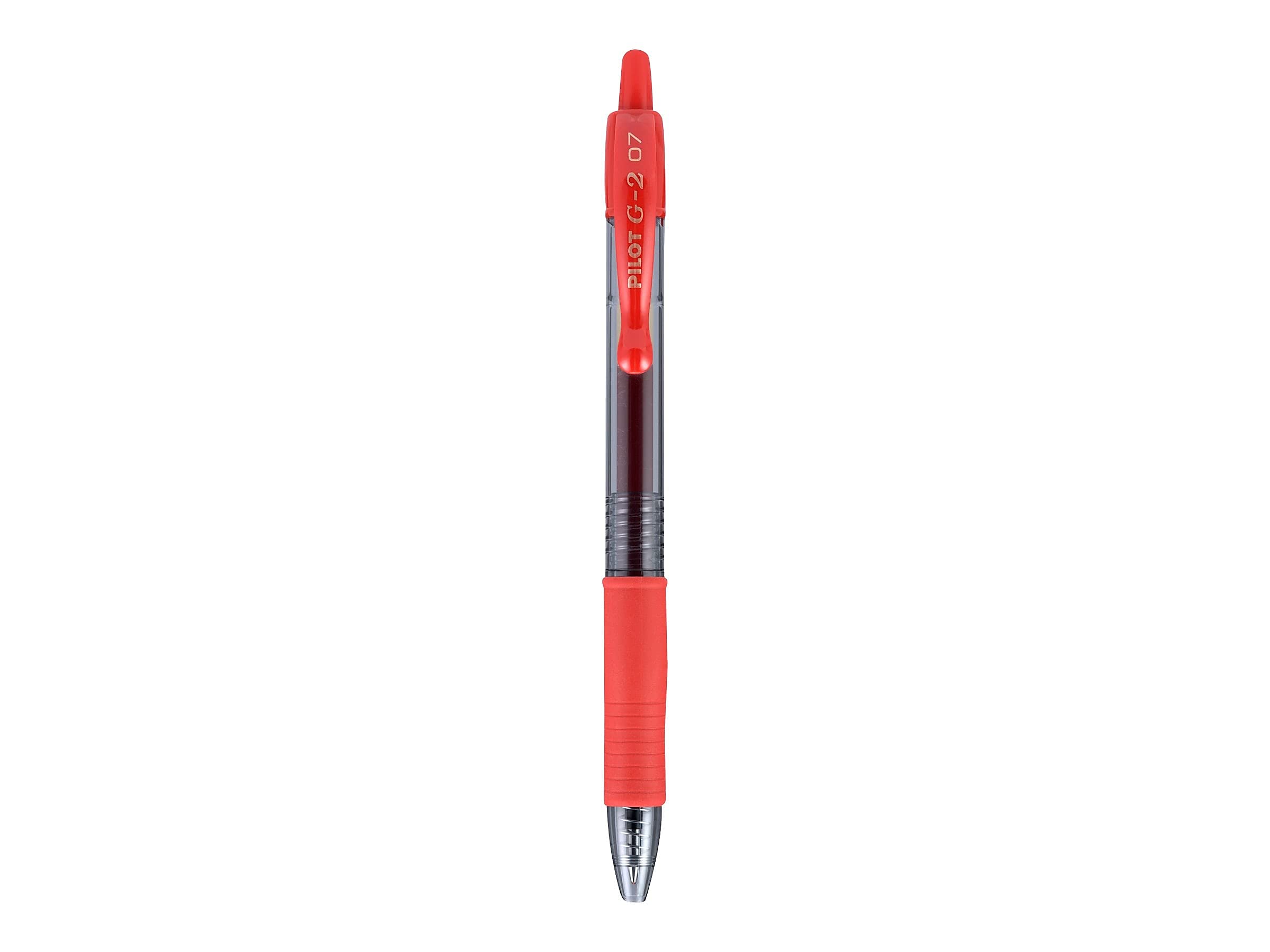 PILOT G2 Premium Refillable & Retractable Rolling Ball Gel Pens, Fine Point, Red Ink, 2 Count (Pack of 1)