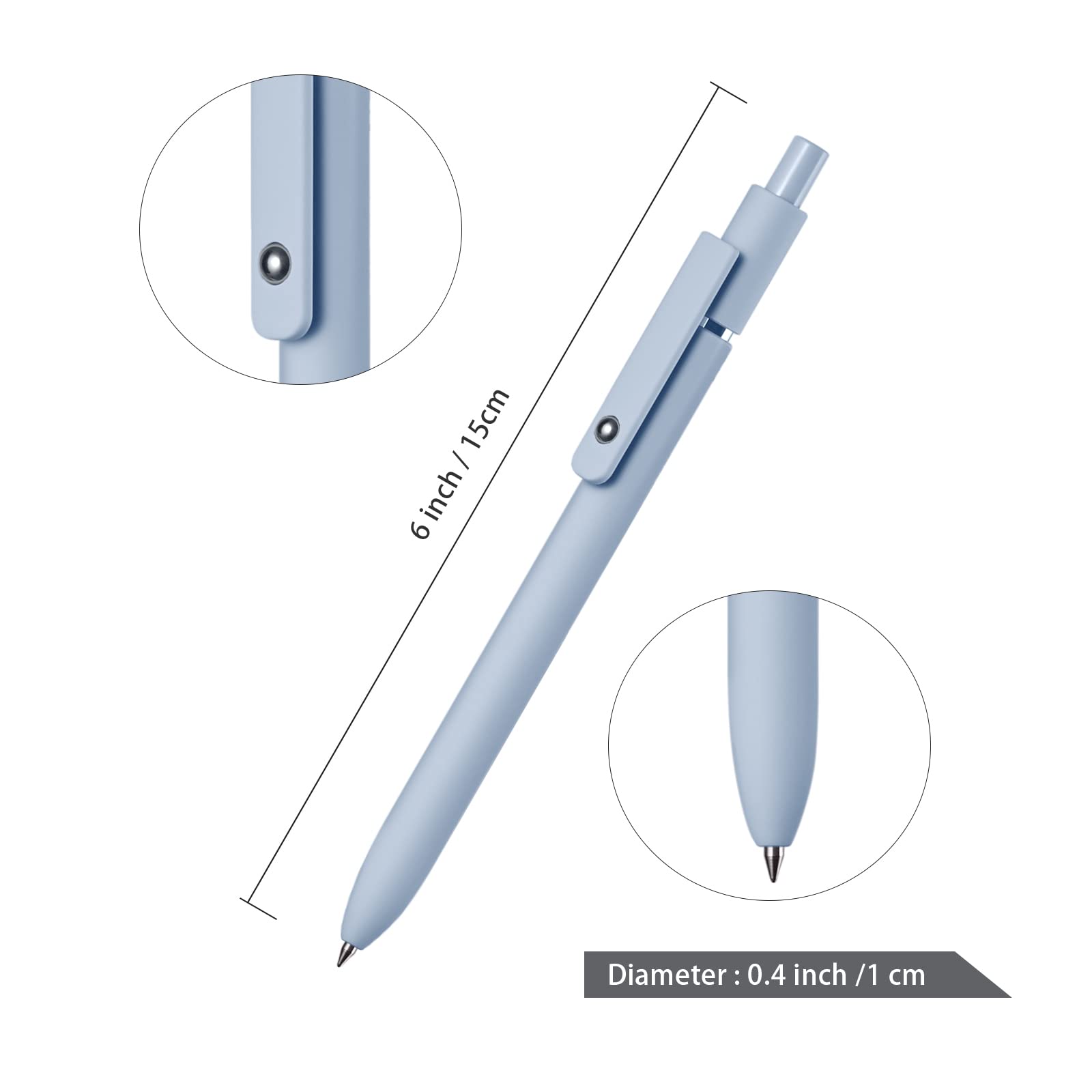 Eeoyu 5pcs Gel Pens Quick Dry Ink Pens Fine Point Retractable Roller Ball Pens Black Ink Smooth Writing Pens, Cute Pens, Aesthetic pens for School Office Home Diary Pens
