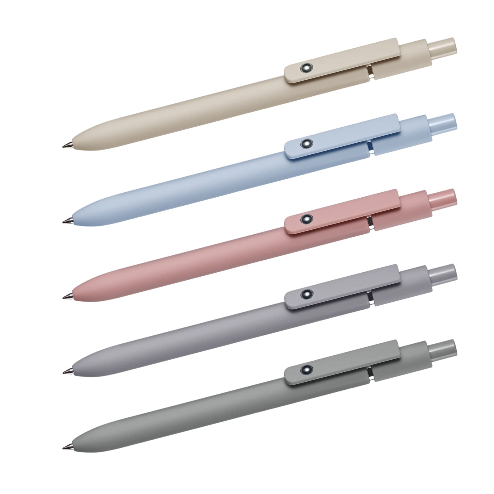 Eeoyu 5pcs Gel Pens Quick Dry Ink Pens Fine Point Retractable Roller Ball Pens Black Ink Smooth Writing Pens, Cute Pens, Aesthetic pens for School Office Home Diary Pens