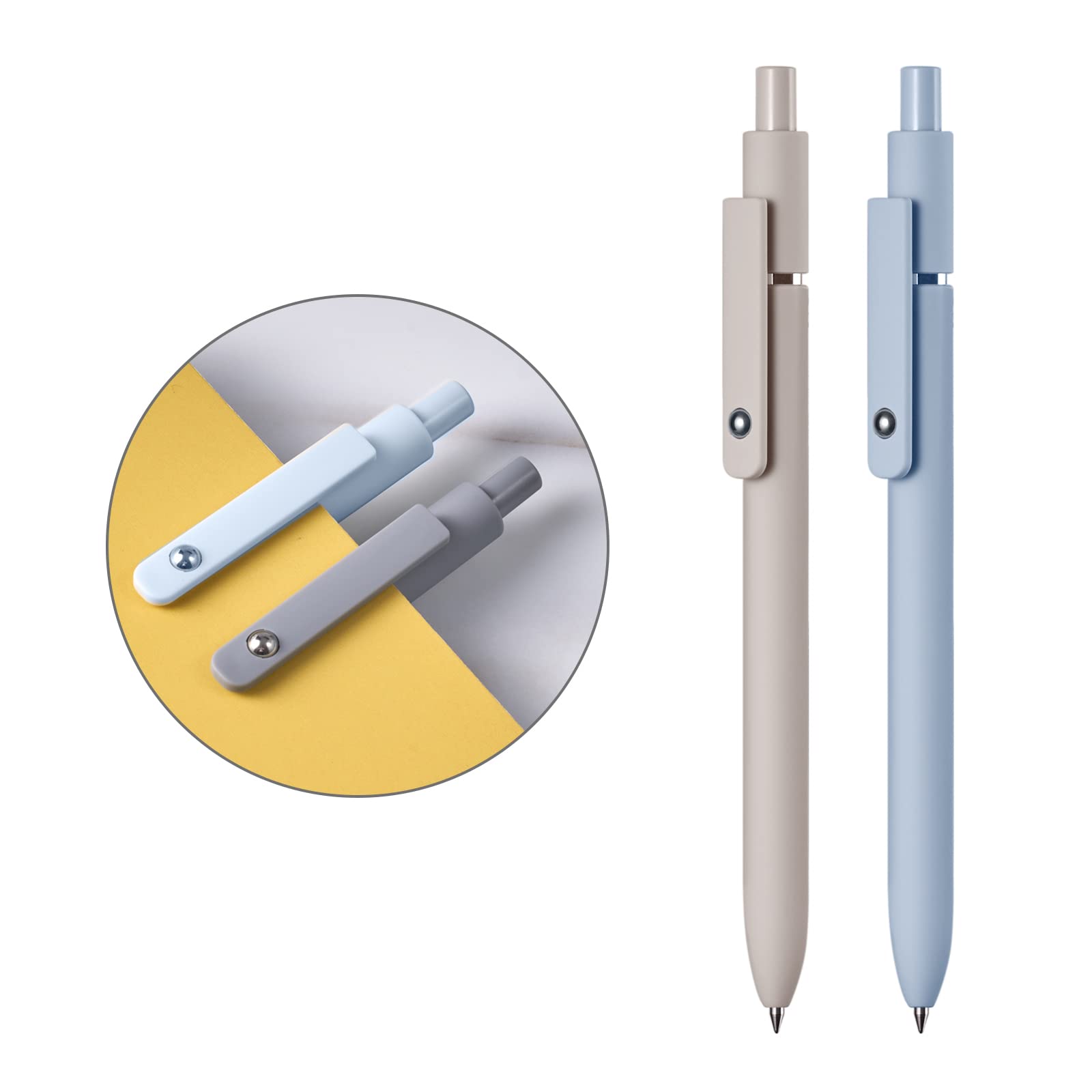 Eeoyu 5pcs Gel Pens Quick Dry Ink Pens Fine Point Retractable Roller Ball Pens Black Ink Smooth Writing Pens, Cute Pens, Aesthetic pens for School Office Home Diary Pens