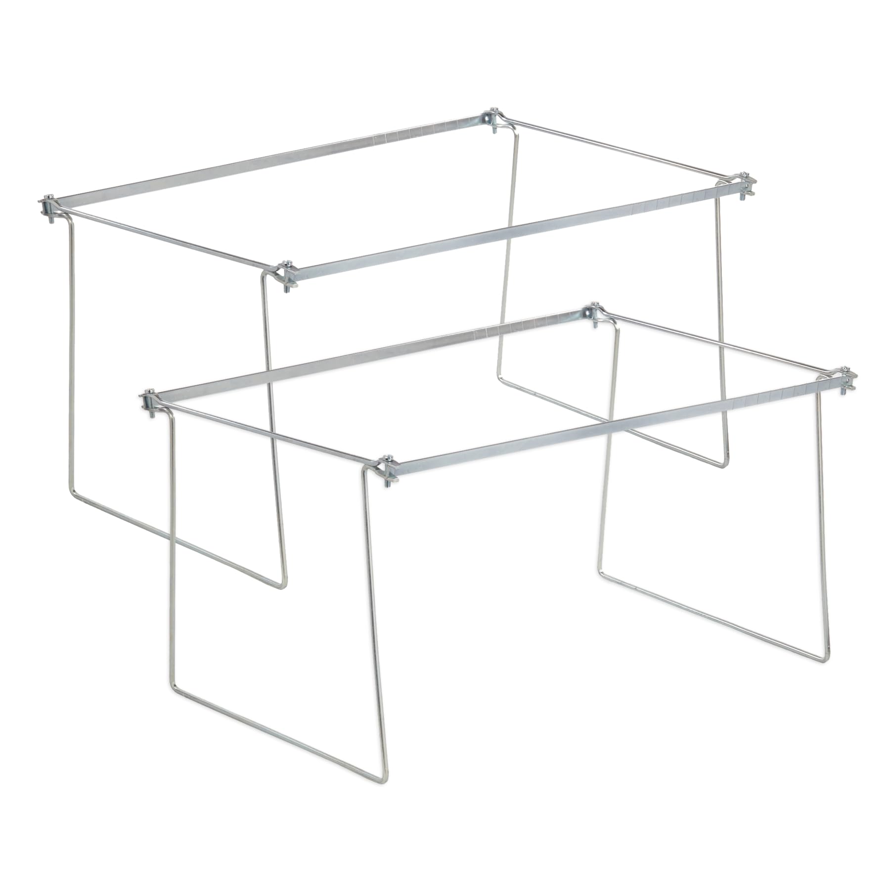 Blue Summit Supplies Letter Size Hanging File Bars, 2 Pack, Sturdy Steel Metal File Cabinet Bars for Hanging Files on Desktop or in File Drawers, Set of 2