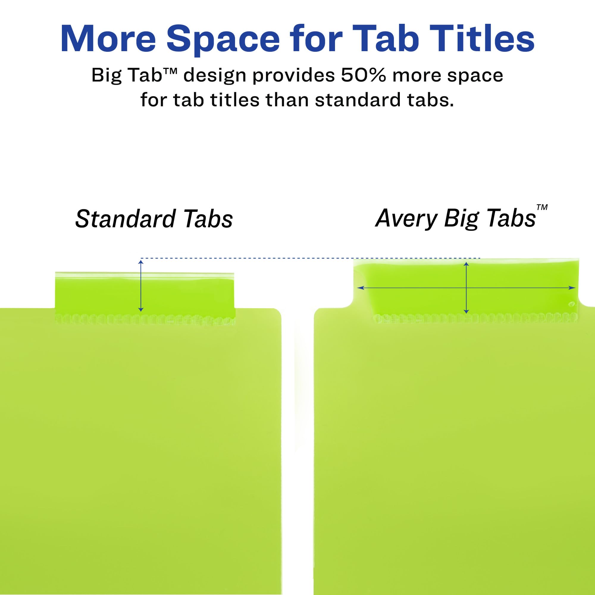Avery Dividers for 3 Ring Binders, 8-Tab Binder Dividers, Plastic Binder Dividers with Pockets, Insertable Big Tabs, Multicolor, 1 Set (11903)