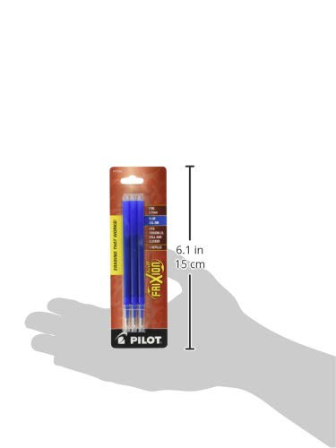 Pilot Gel Ink Refills for FriXion Erasable Gel Ink Pen, Fine Point, Blue Ink, 3 Packs 9 refills total