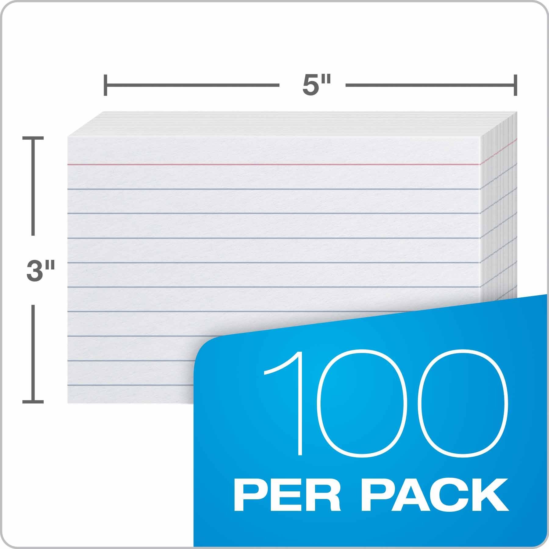 Oxford 31EE Ruled Index Cards, 3" x 5", White, 1,000 Cards (10 Packs of 100) (31)