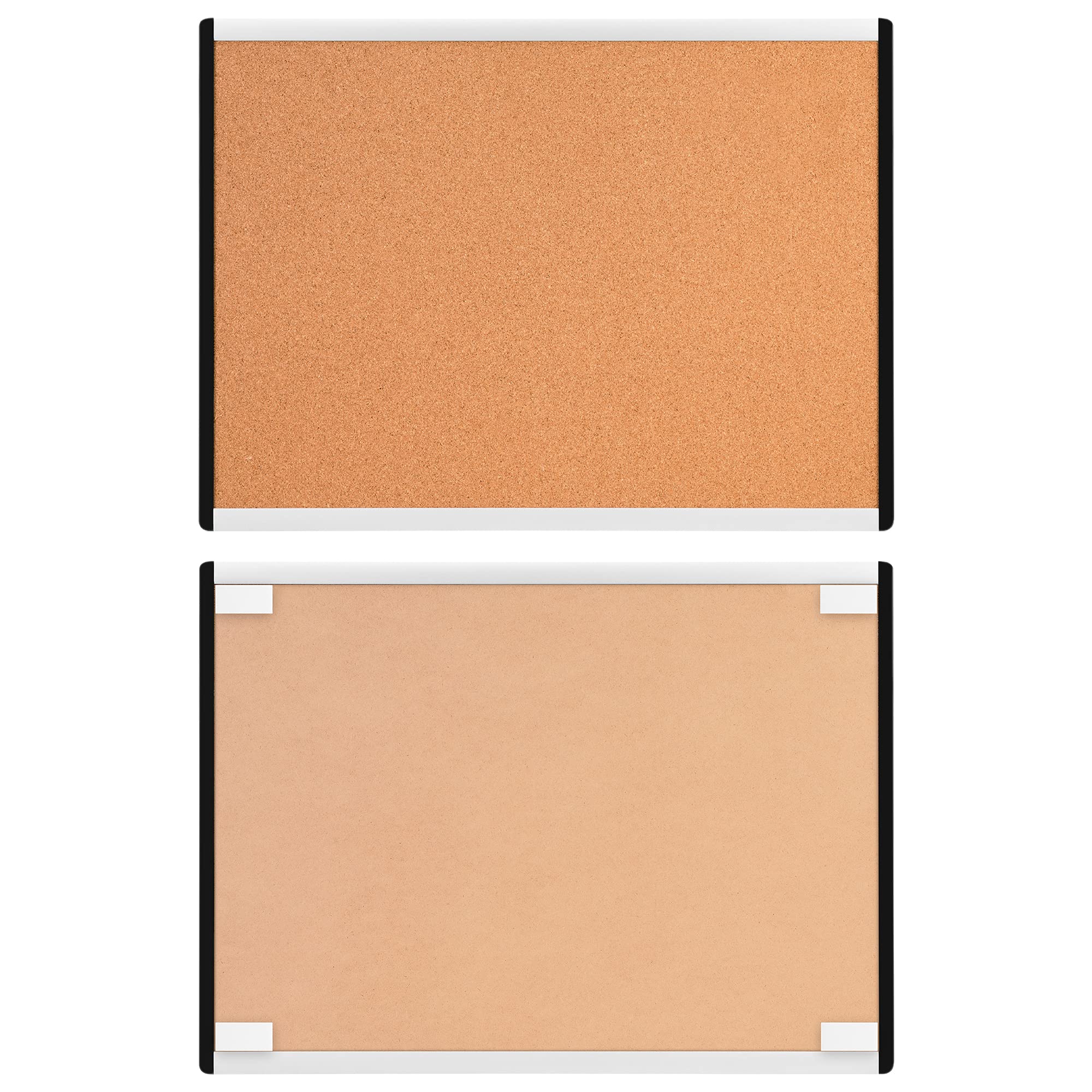 Amazon Basics Cork Board with Aluminum/Plastic Frame and Mounting Tabs, 17 x 23 Inches