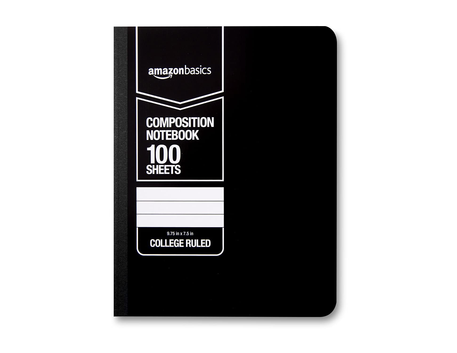 Amazon Basics College Ruled Composition Notebook, 100 Sheet, Assorted Marble Colors, 4-Pack