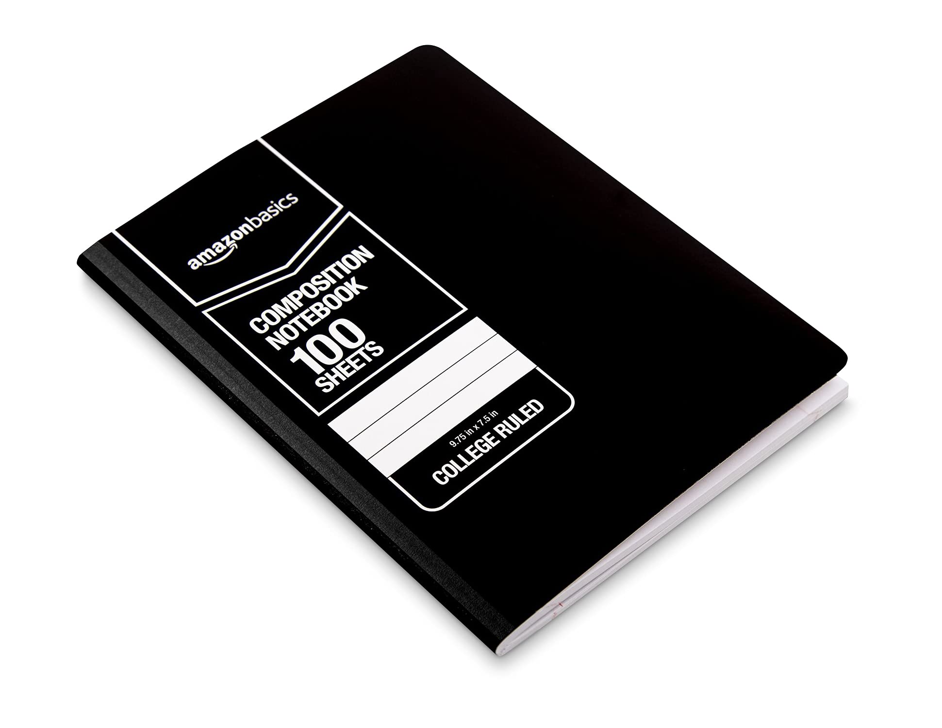Amazon Basics College Ruled Composition Notebook, 100 Sheet, Assorted Marble Colors, 4-Pack