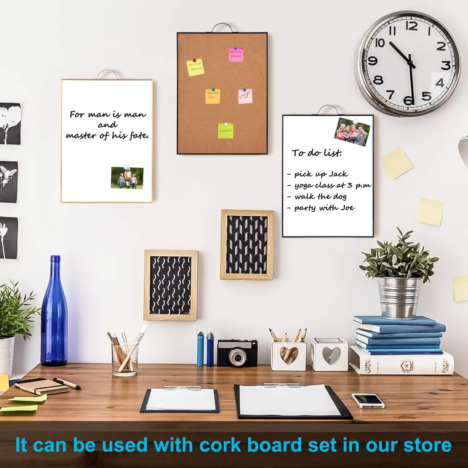 Small Dry Erase White Board - 16" X 12" Portable Aluminum Frame Mini Whiteboard with Holder Magnetic Board for Kids to Do List Notepad for Office, Home, Kitchen, School.