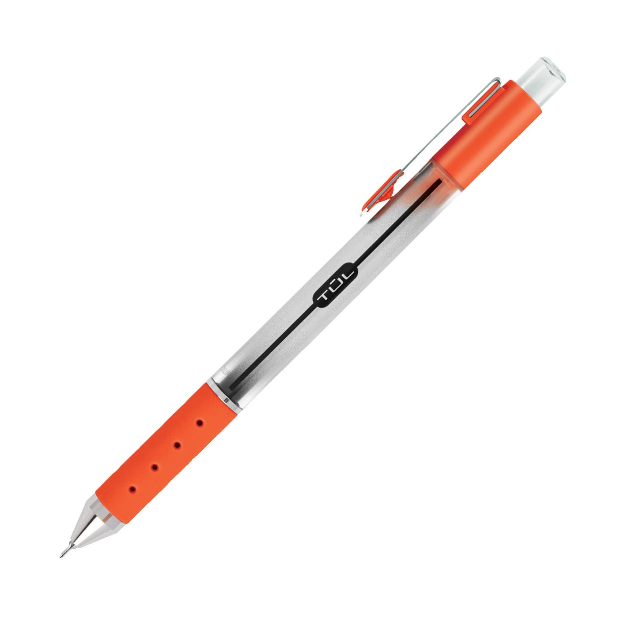TUL Retractable Gel Pens, Needle Point, 0.5 mm, Gray Barrel, Assorted Bright Ink Colors, Pack Of 8