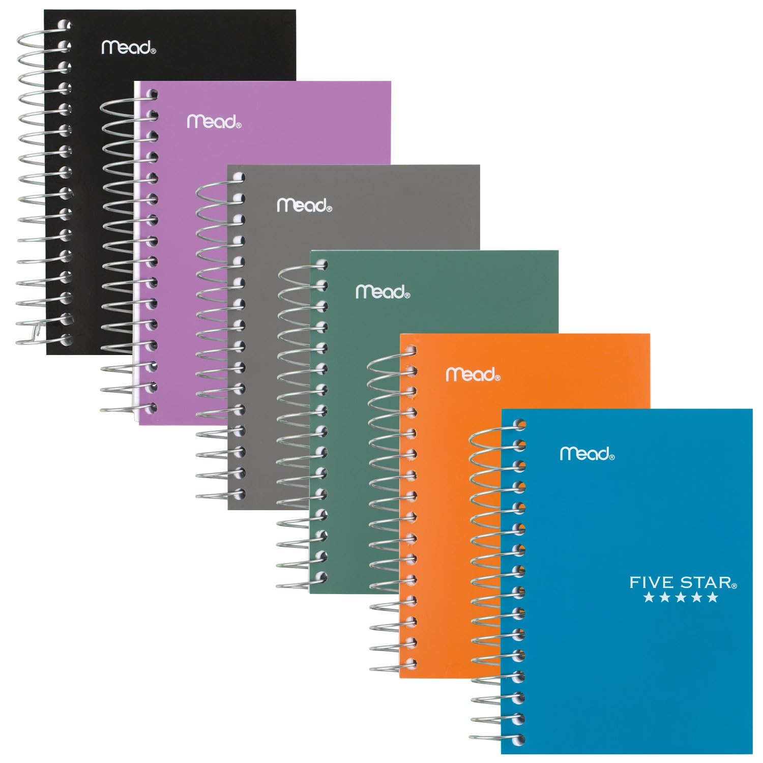 Five Star Fat Lil' Spiral Notebook, College Ruled Paper, 5-1/2" x 3-1/2", 200 Sheets, Color Will Vary (45388)