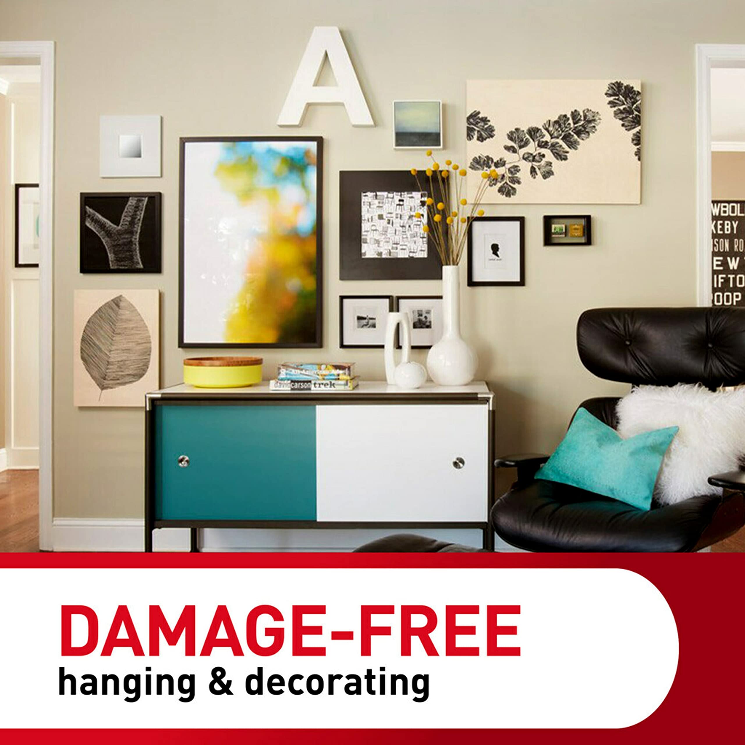 Command Picture Hanging Kit, Various Sized Picture Hanging Hooks and Strips to Hang Up to 15 Pictures, Indoor Use, Decorate Damage-Free