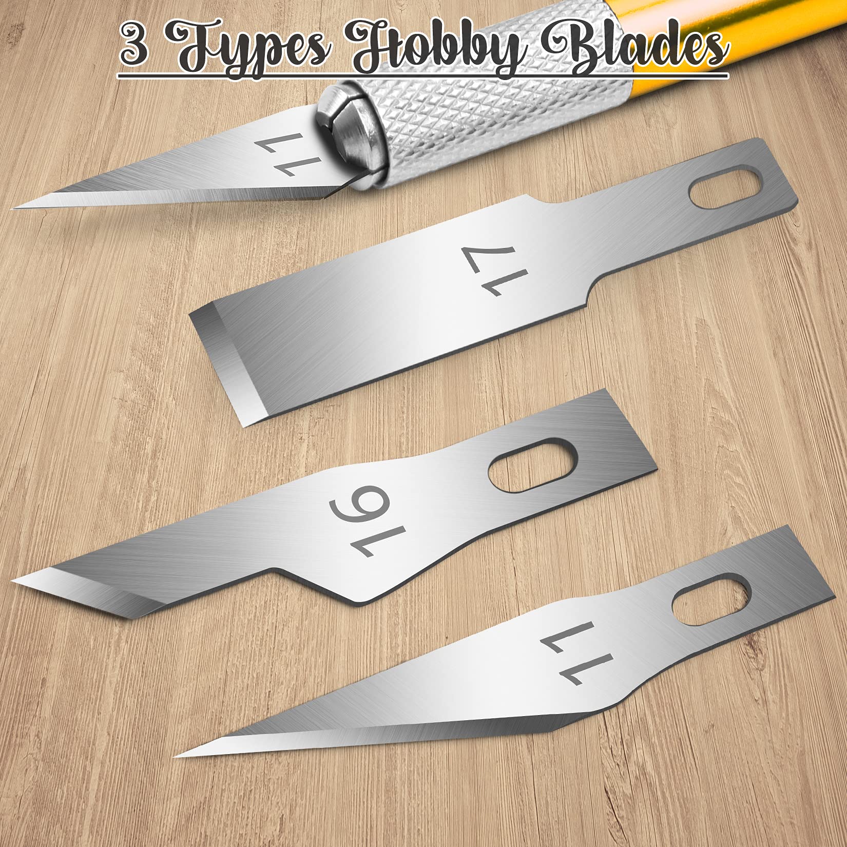DIYSELF Exacto Knife Upgrade Precision Carving Craft Knife Hobby Knife Kit 40 Spare Knife Blades for Art, Scrapbooking, Stencil
