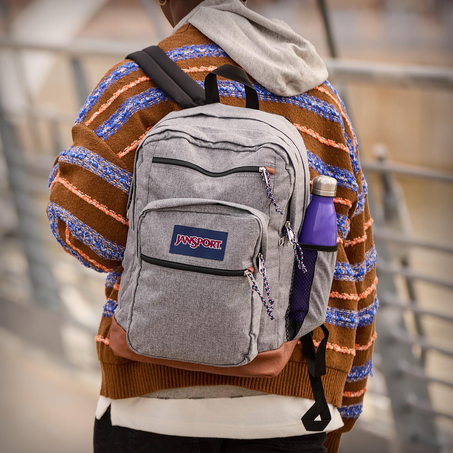 JanSport Cool Student Backpack for College Students, Teens, with 15-inch Laptop Sleeve, Black - Large Computer Bag Rucksack with 2 Compartments, Ergonomic Straps - Bookbag for Men, Women
