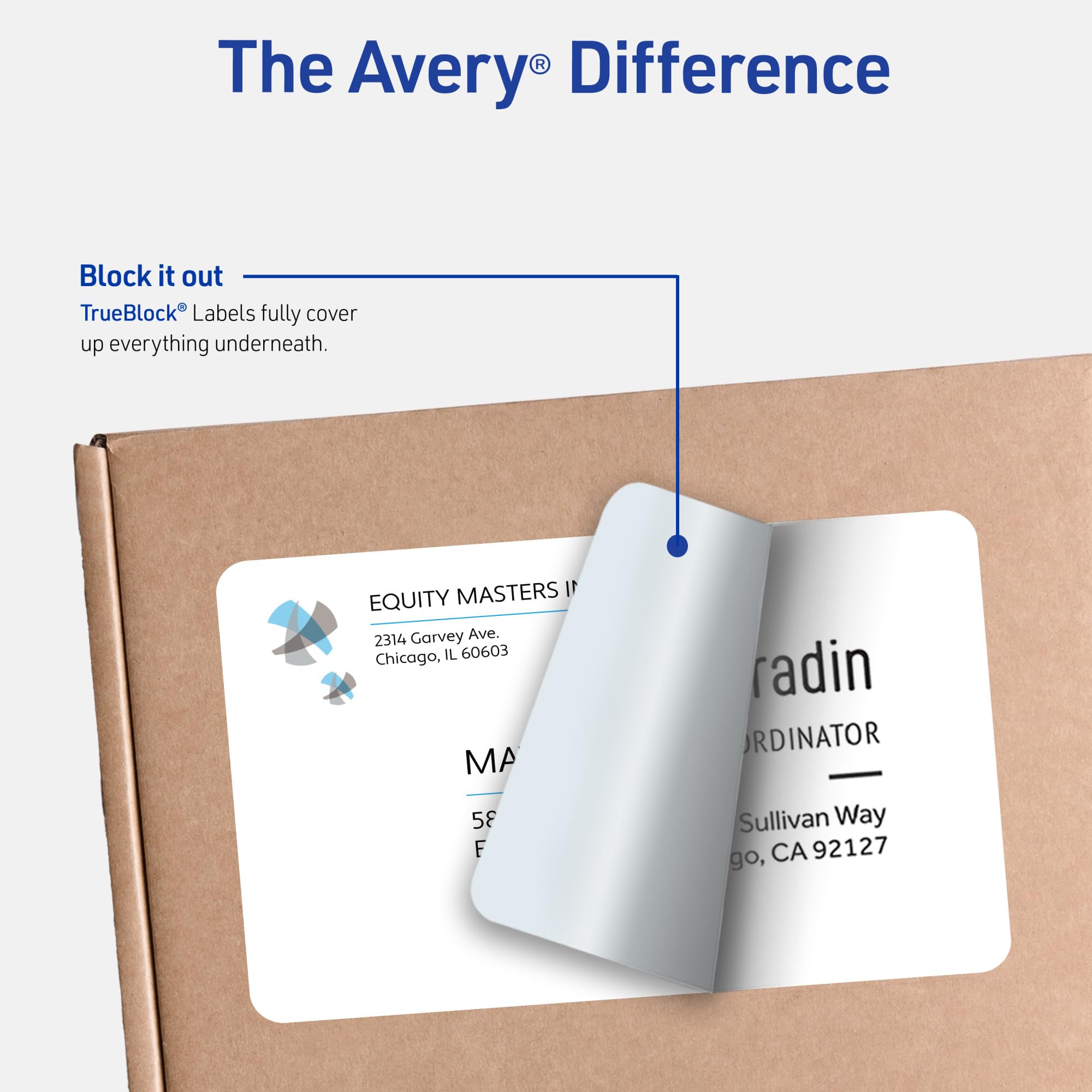 Avery 5126 Shipping Address Labels, Laser Printers, 200 Labels, Half Sheet Labels, Permanent Adhesive, TrueBlock, White