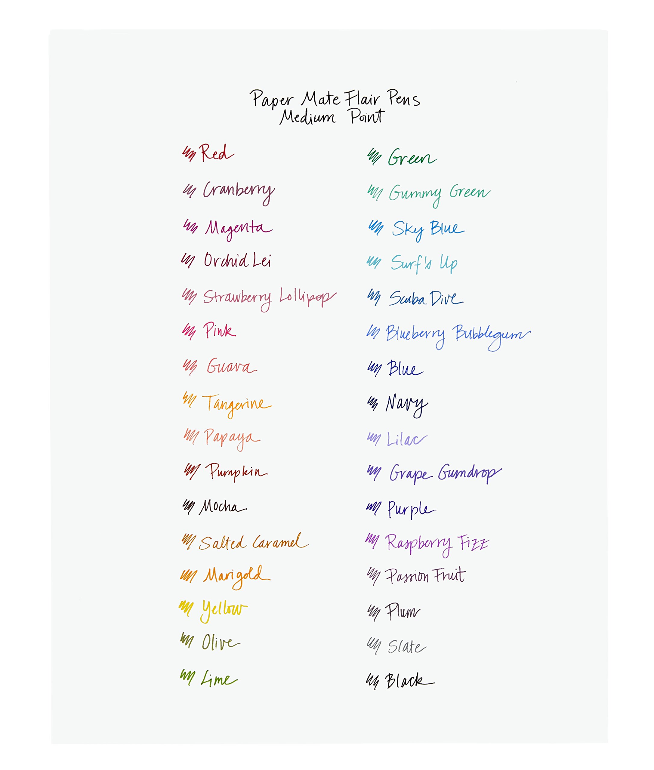 Paper Mate Flair Felt Tip Pens, Medium Point, Special Edition Tropical Vacation, Pack of 12 (1979425)