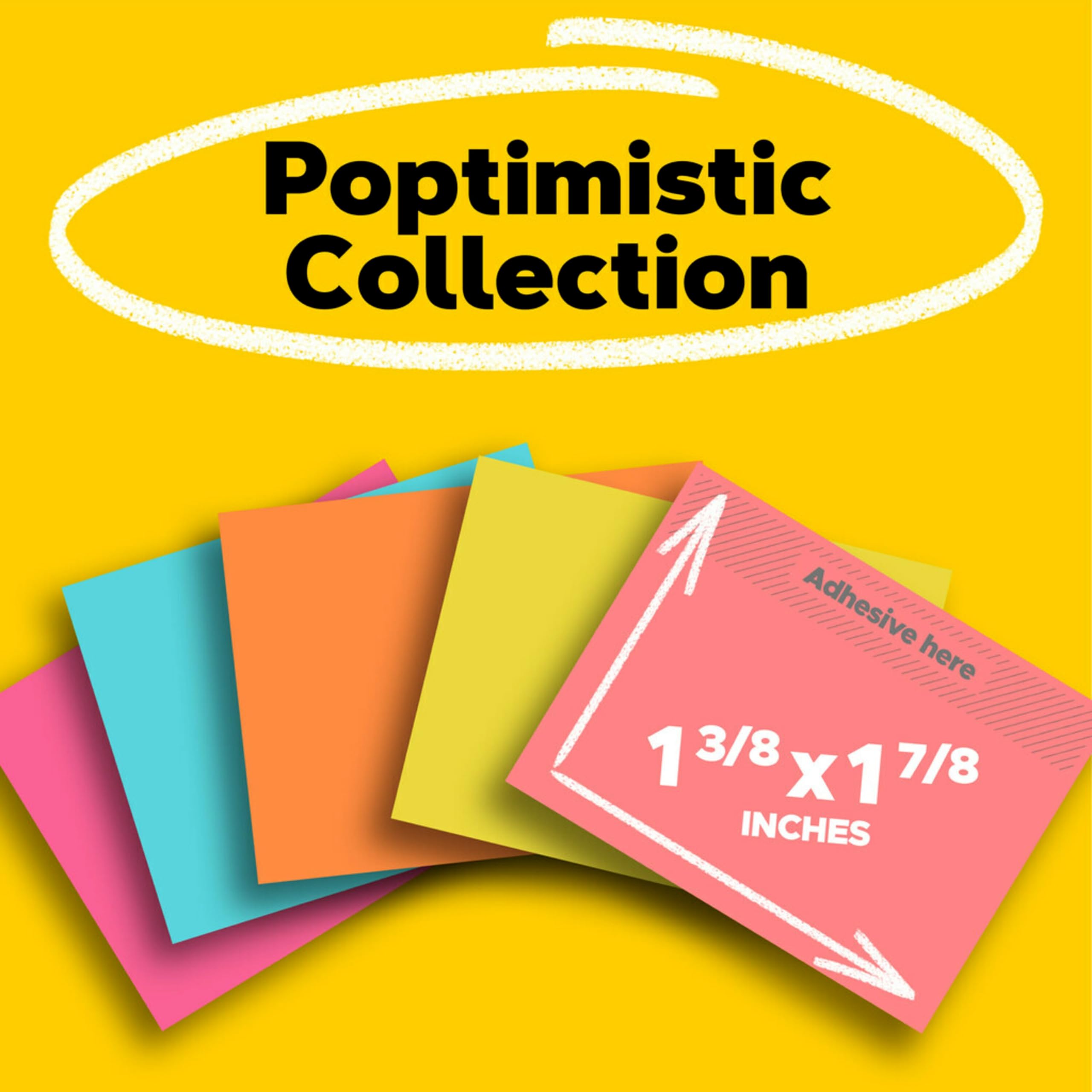 Post-it Mini Notes, 1.5x2 in, 24 Pads, America's #1 Favorite Sticky Notes, Poptimistic Collection, Bright Colors (Magenta, Pink, Blue, Green), Clean Removal, Recyclable (653-24ANVAD)